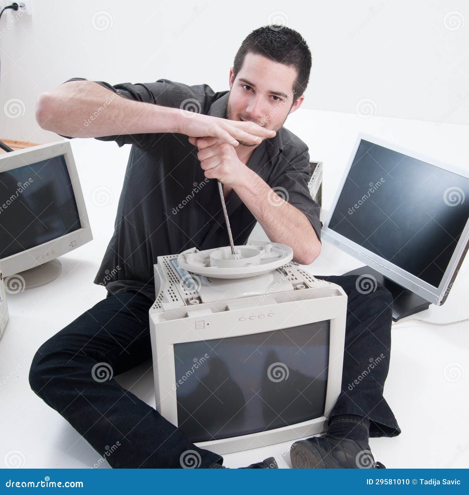 Computer service stock photo. Image of young, repairing - 29581010