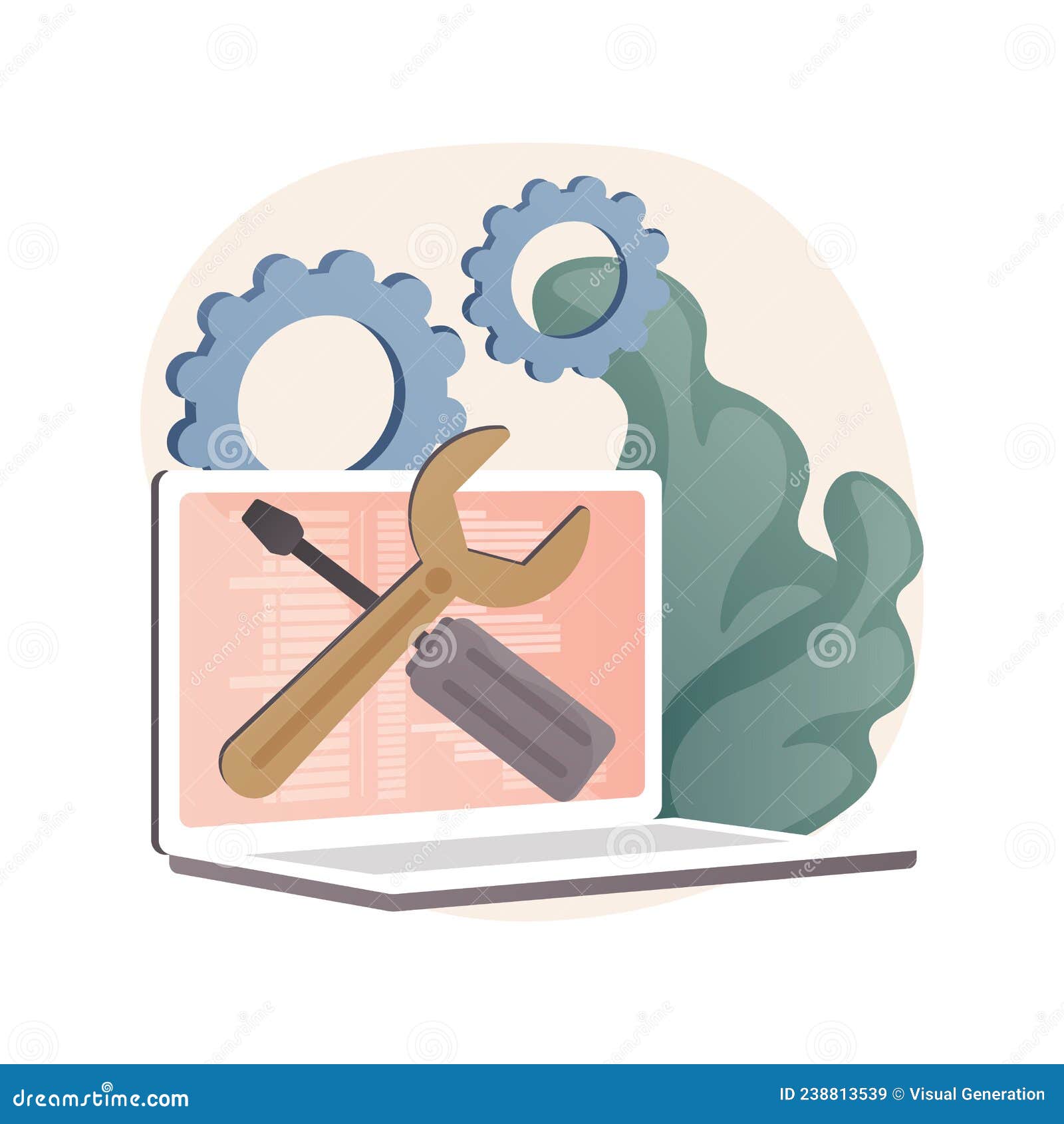 Computer Service Abstract Concept Vector Illustration. Stock Vector ...
