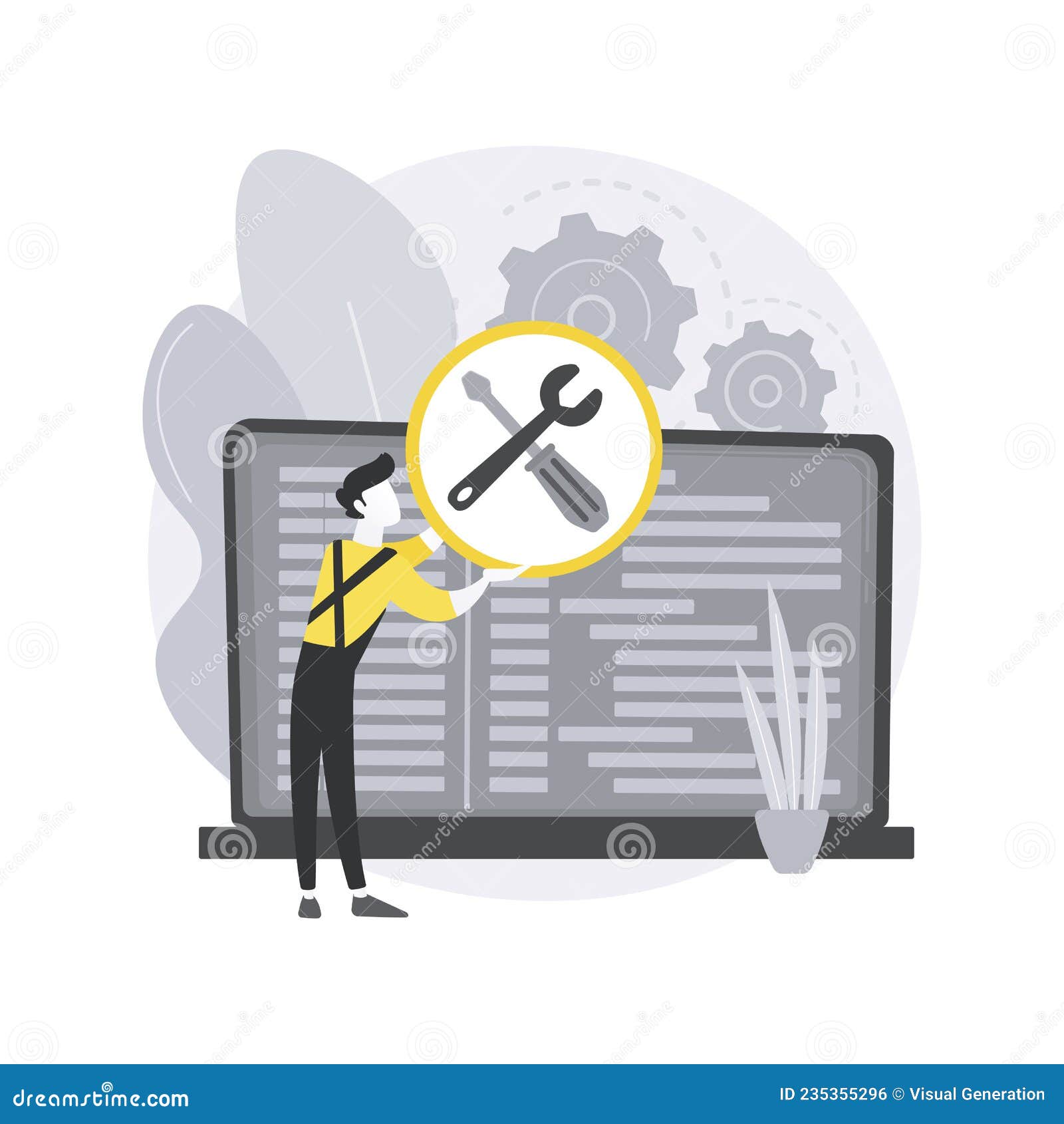 Computer Service Abstract Concept Vector Illustration. Stock Vector ...