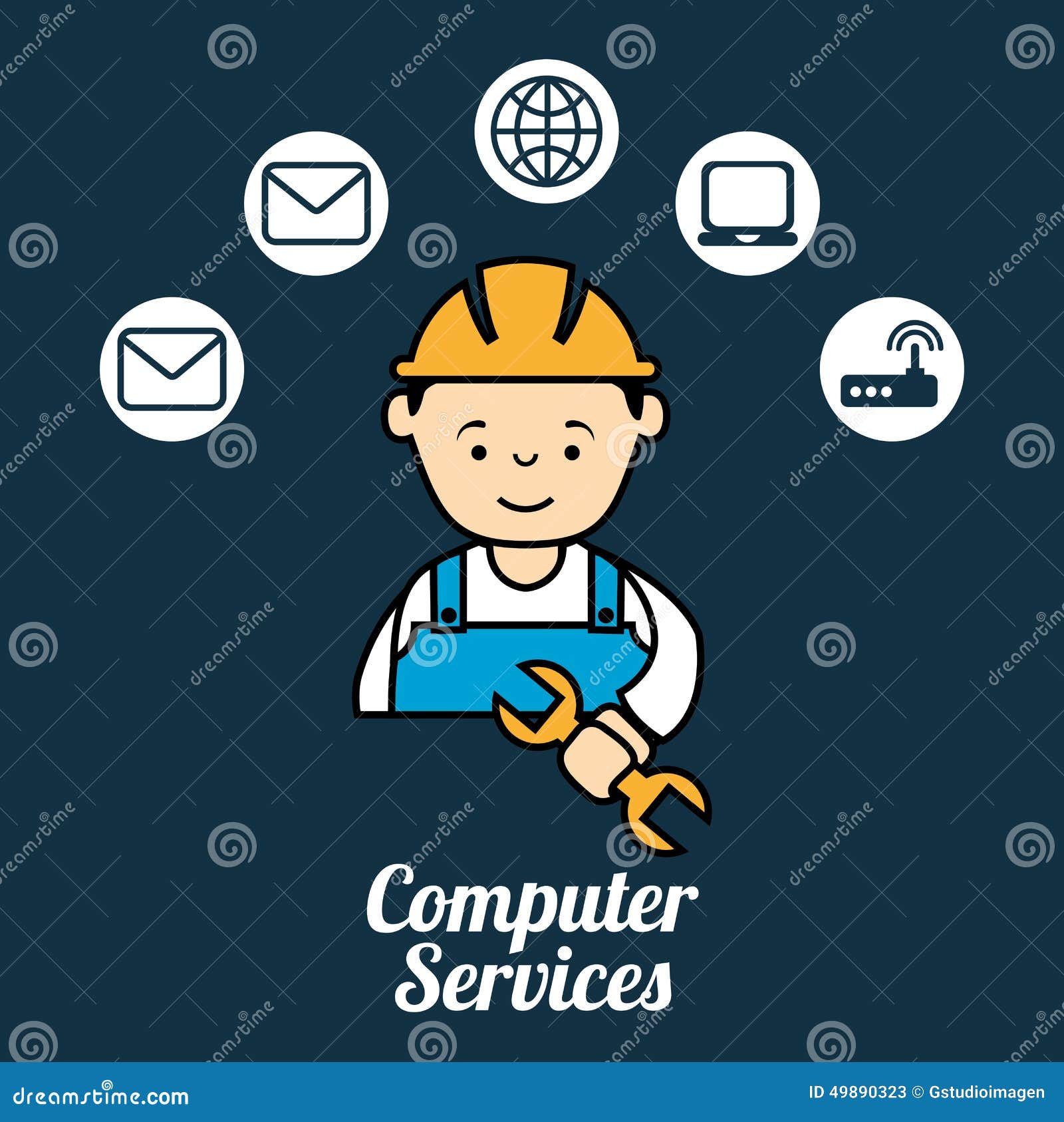 Computer service stock vector. Illustration of equipment - 49890323