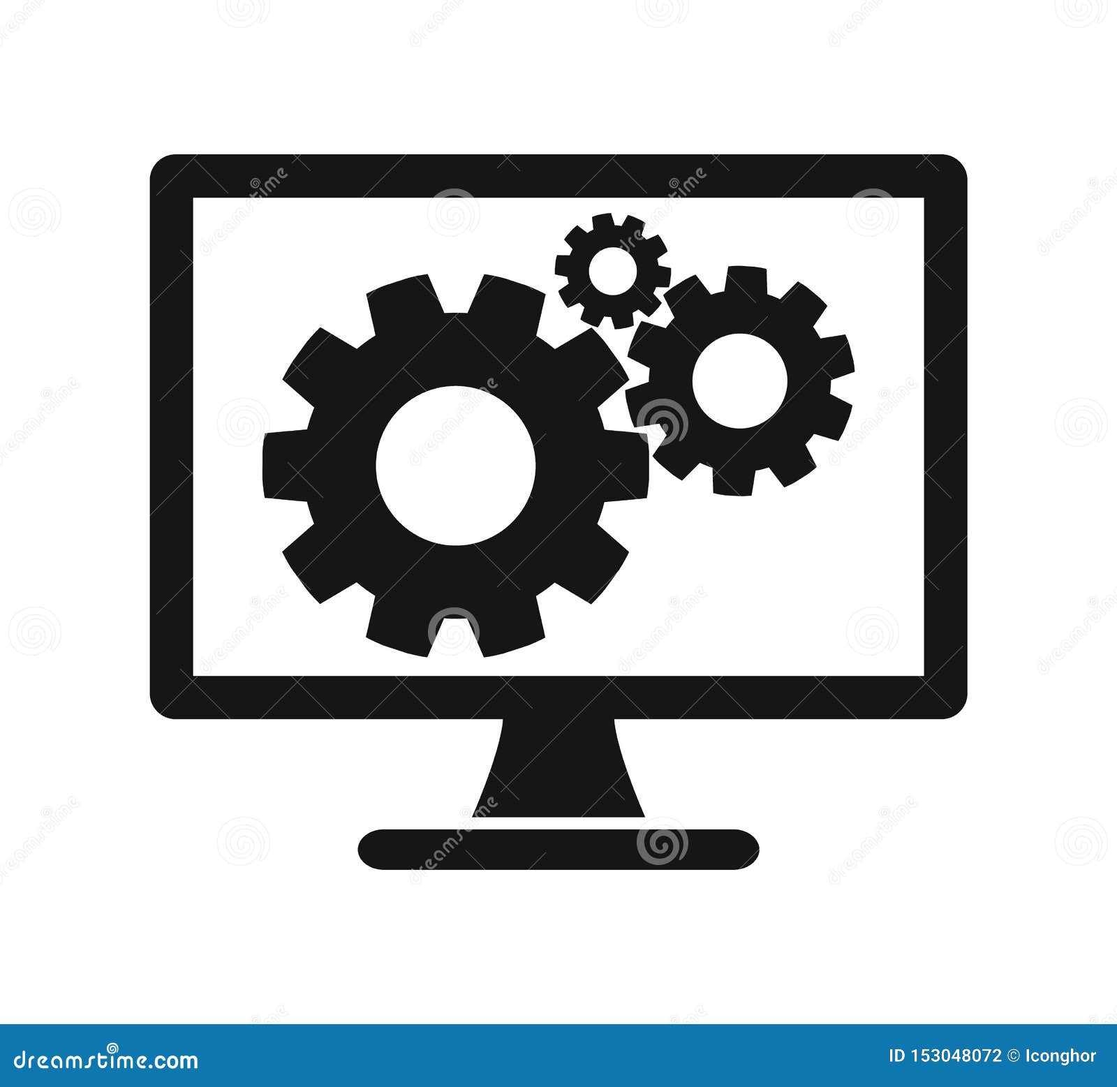 Computer Service Icon. stock vector. Illustration of information ...