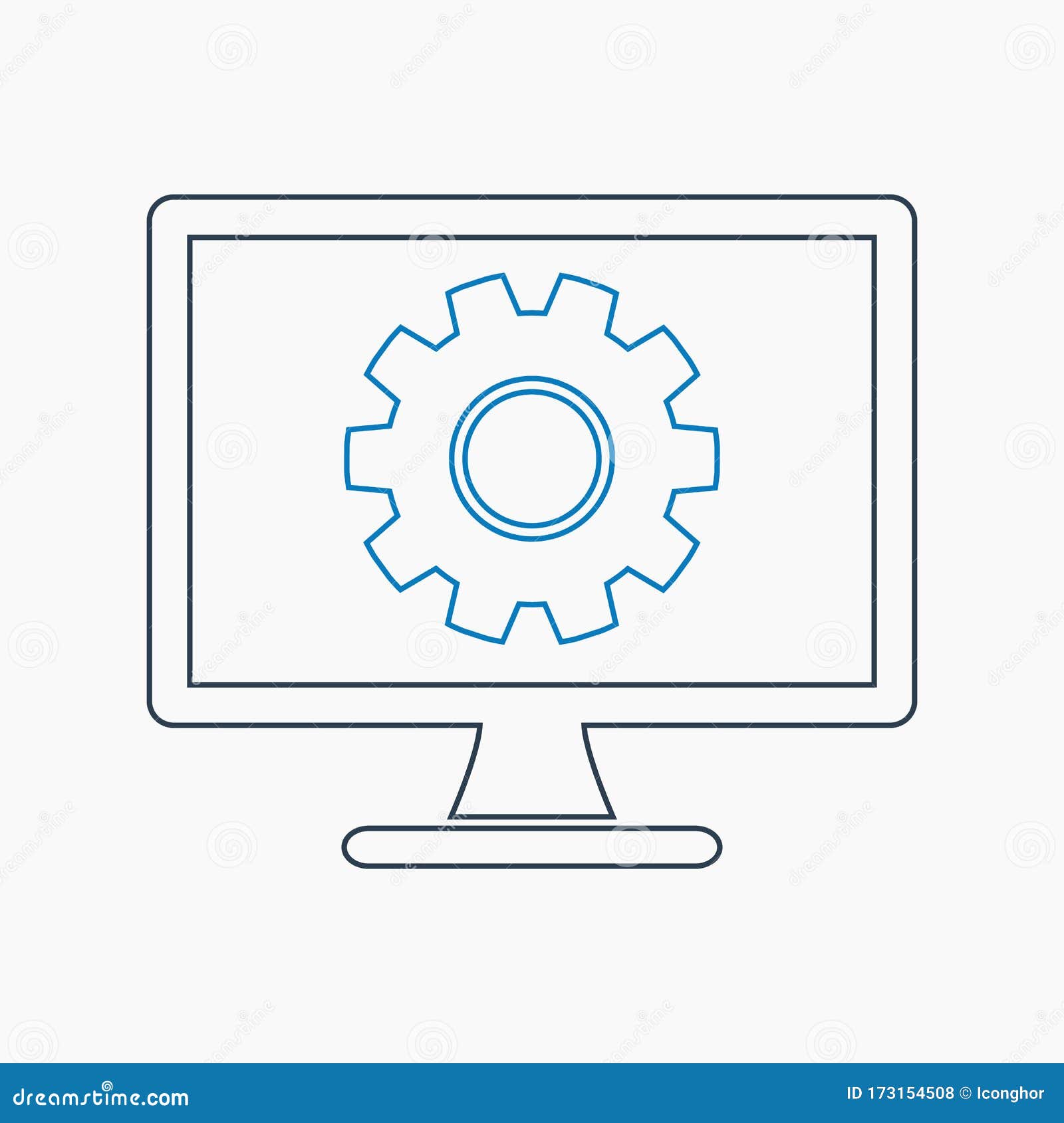 Computer Service Icon. stock vector. Illustration of industry - 173154508
