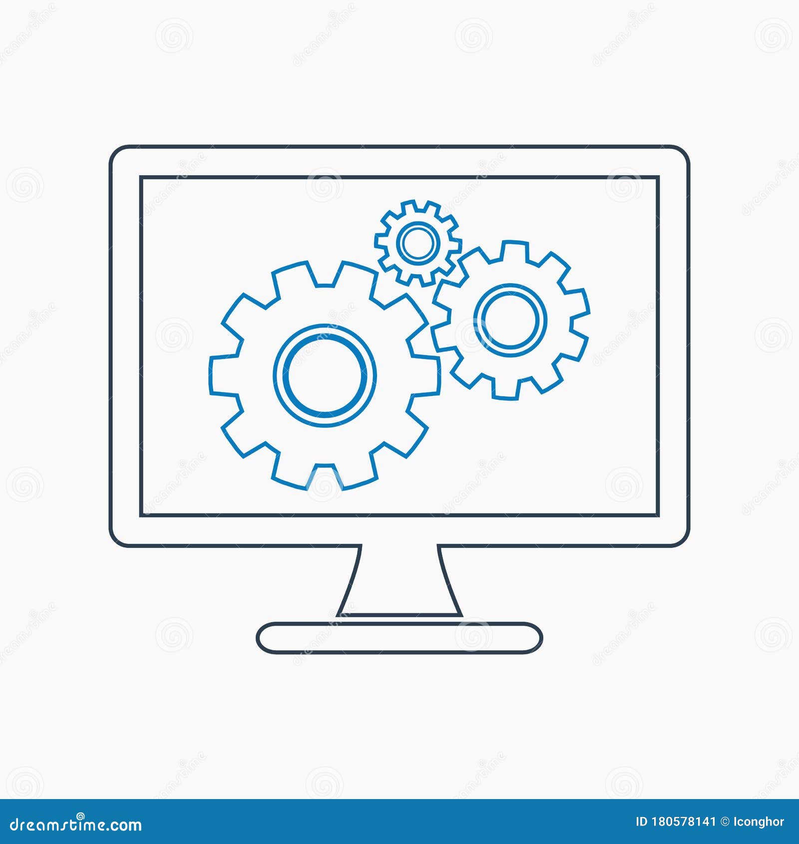 Computer Service Icon. stock vector. Illustration of button - 180578141