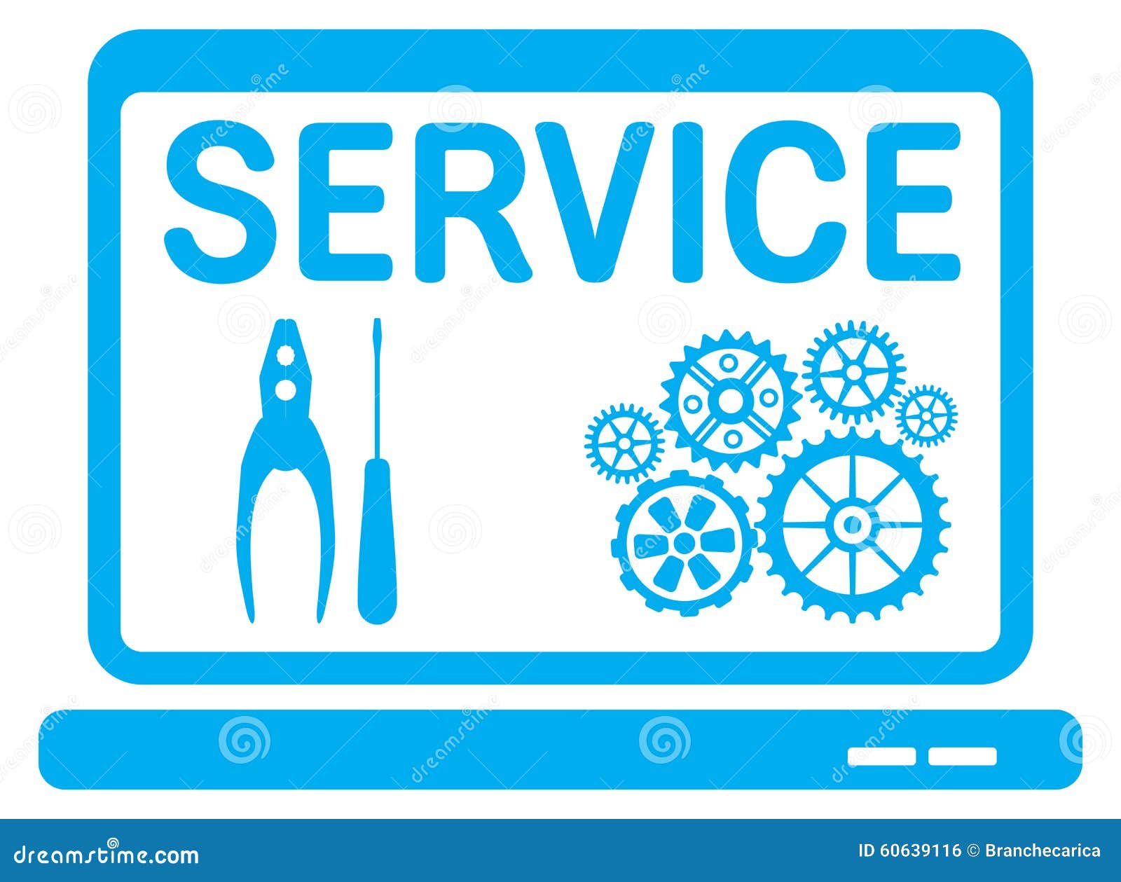 Computer service icon stock illustration. Illustration of service ...