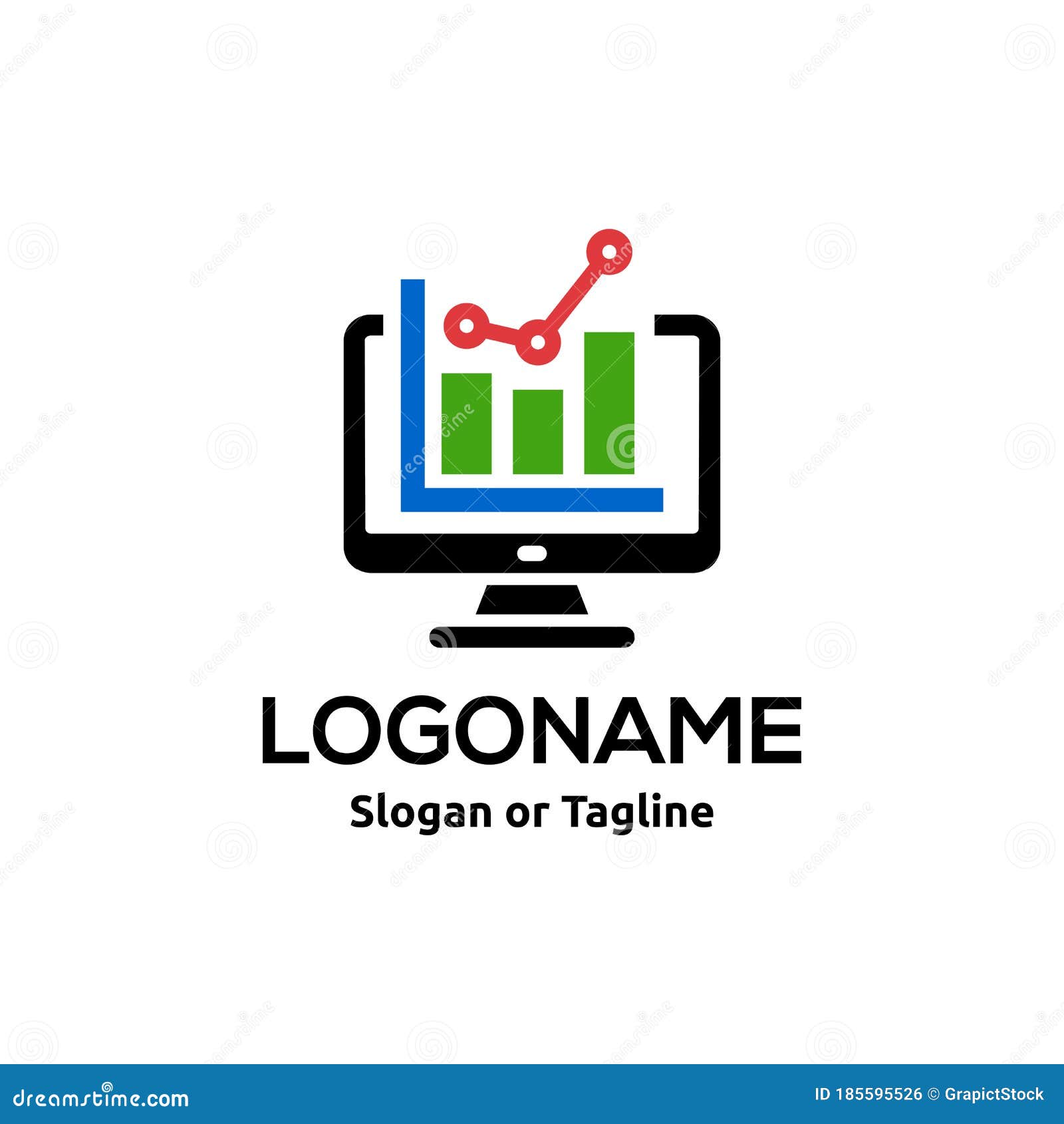 Computer Service Logo, Web Service Logo, Data Analytic Icon, Data ...