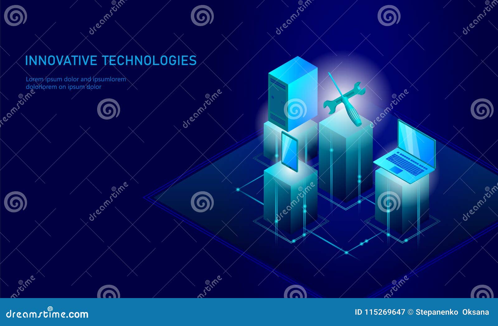 Modern Computer Technology Business Stock Illustrations – 629,496 ...