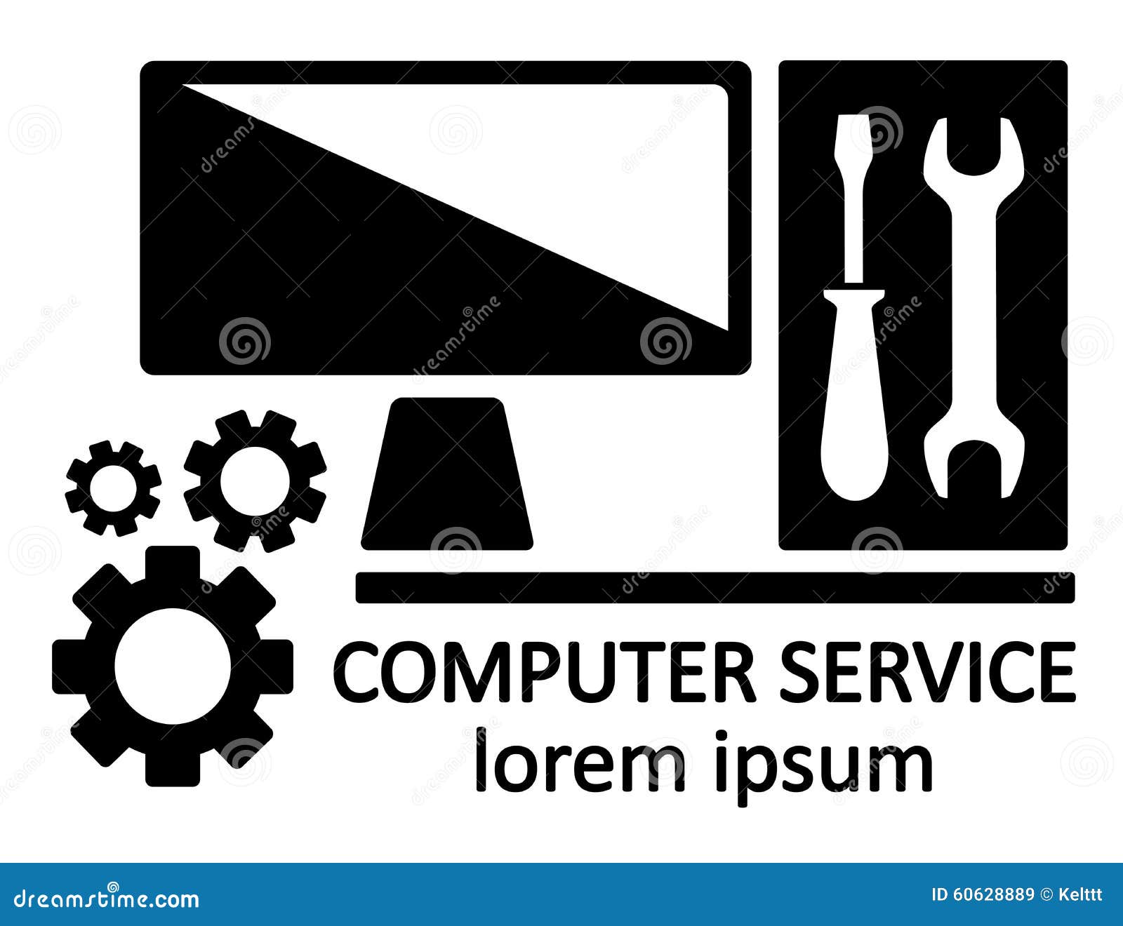 Computer service symbol stock illustration. Illustration of adjustment ...