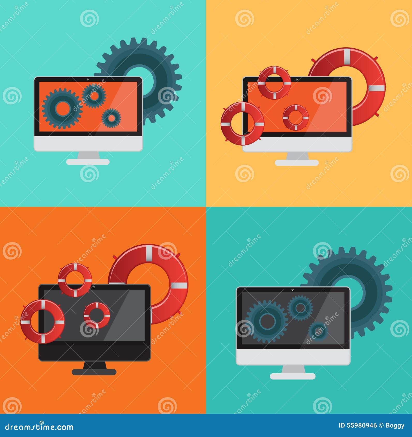 Computer service stock illustration. Illustration of configuring - 55980946