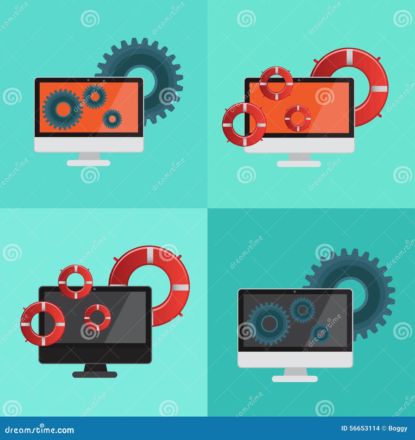 Computer service stock vector. Illustration of icon, service - 56653114