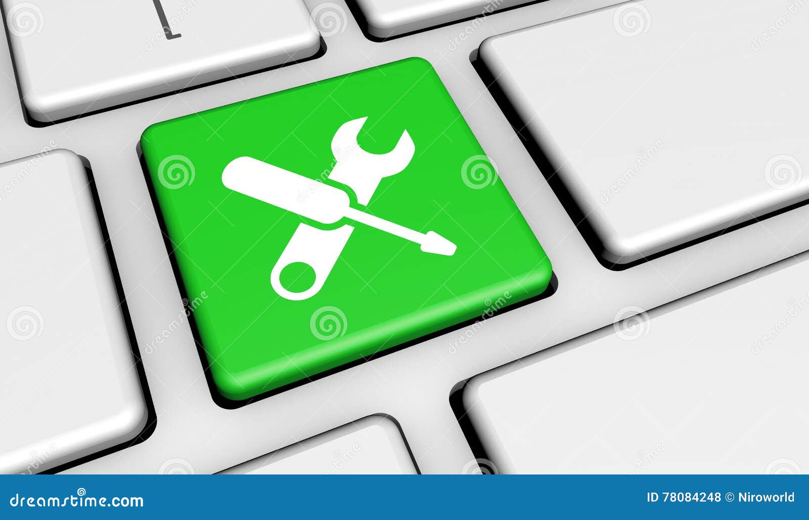 Computer Service Work Tools Key Stock Illustration - Illustration of ...