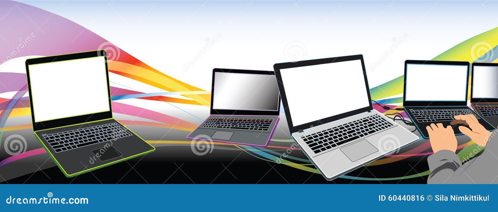 Computer service working stock vector. Illustration of notebook - 60440816