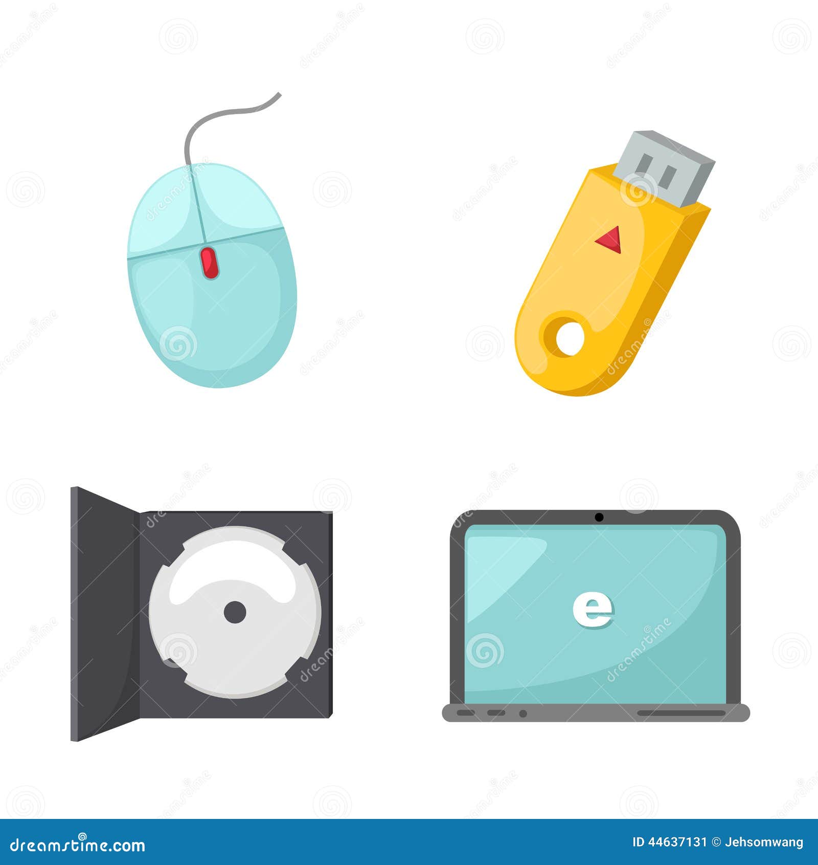 Computer set stock vector. Illustration of side, business - 44637131