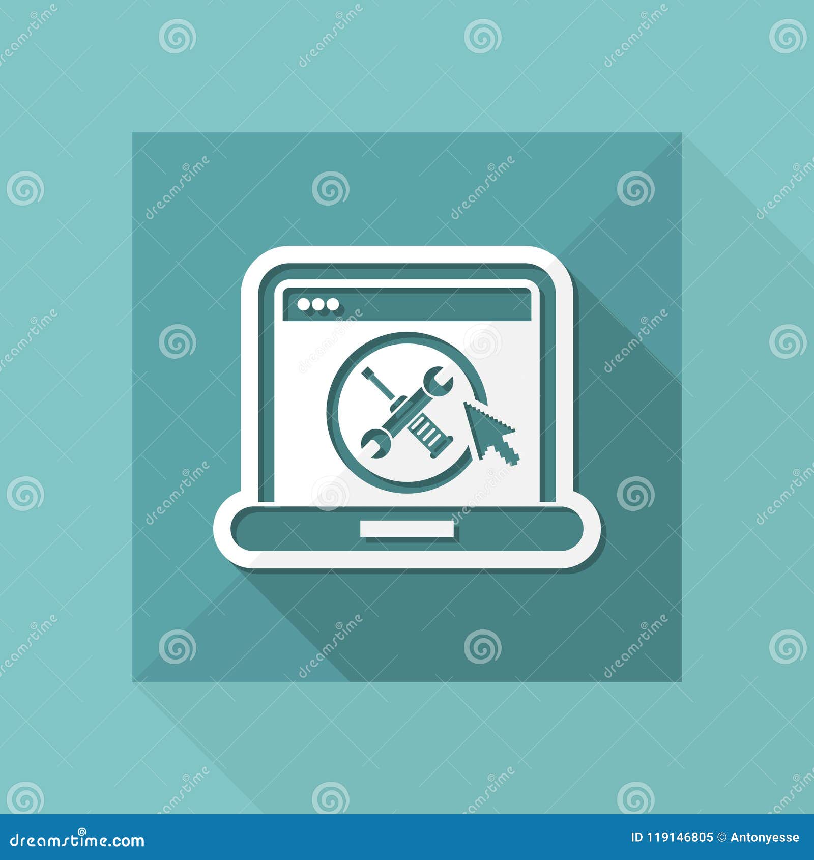 Computer setting icon stock vector. Illustration of expert - 119146805