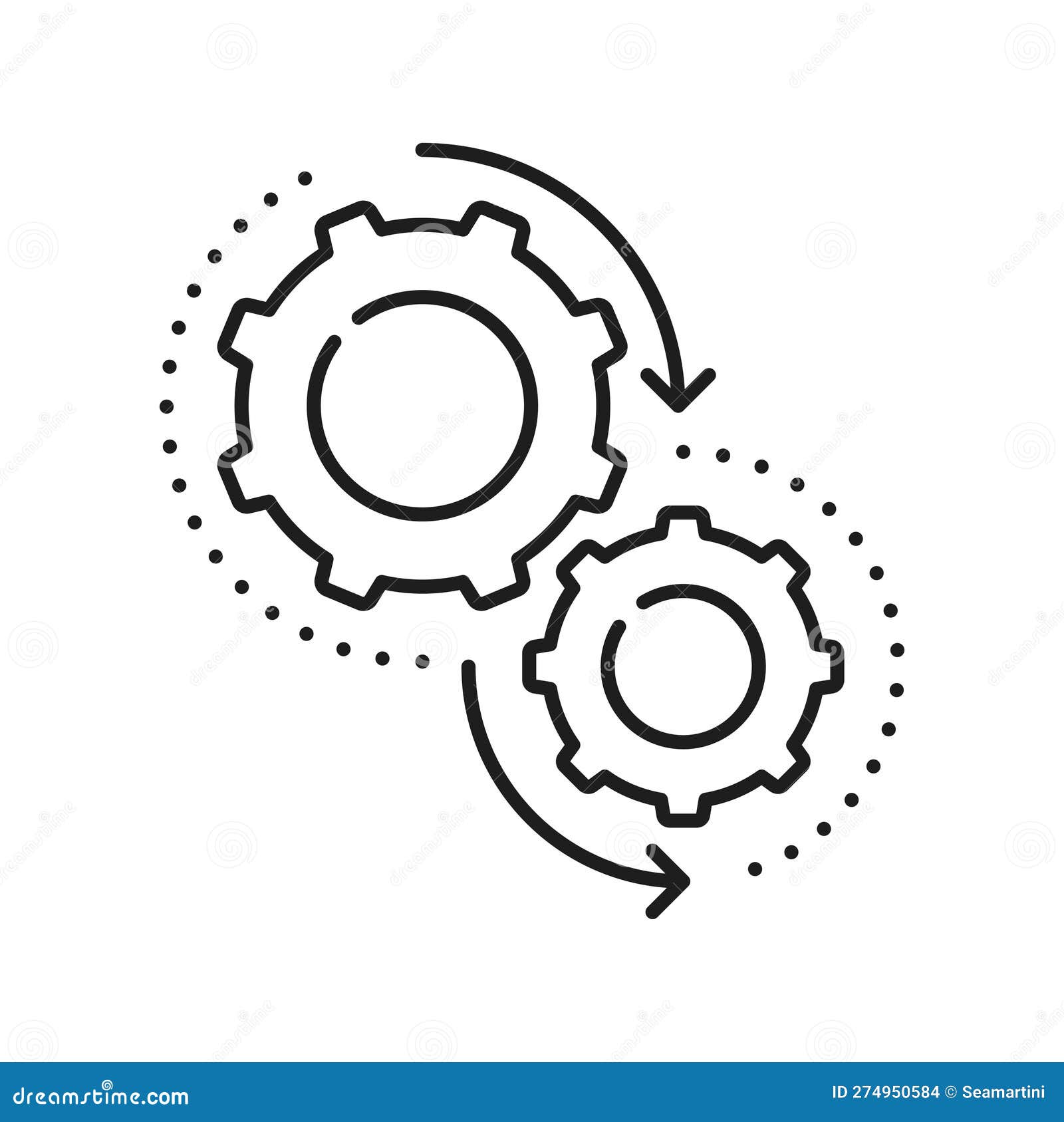 Computer Setting Process Icon, Fixing Revamp Icon Stock Vector ...