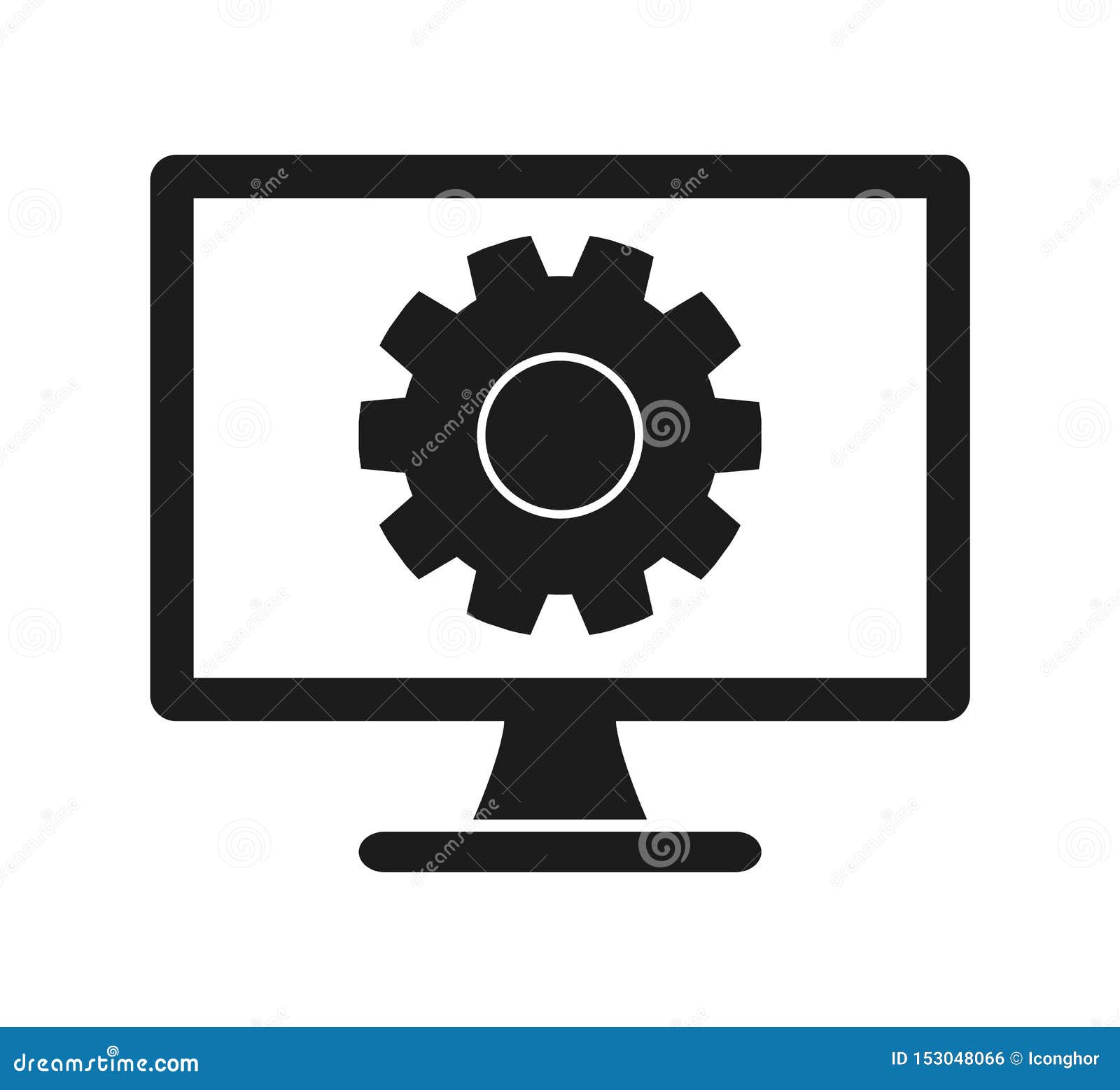 Computer settings Icon. stock vector. Illustration of design - 153048066