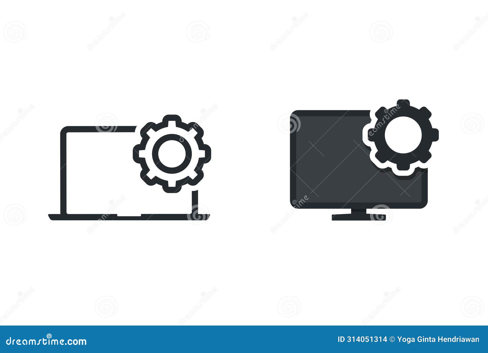 Computer Settings Symbol. Illustration Vector Stock Vector ...