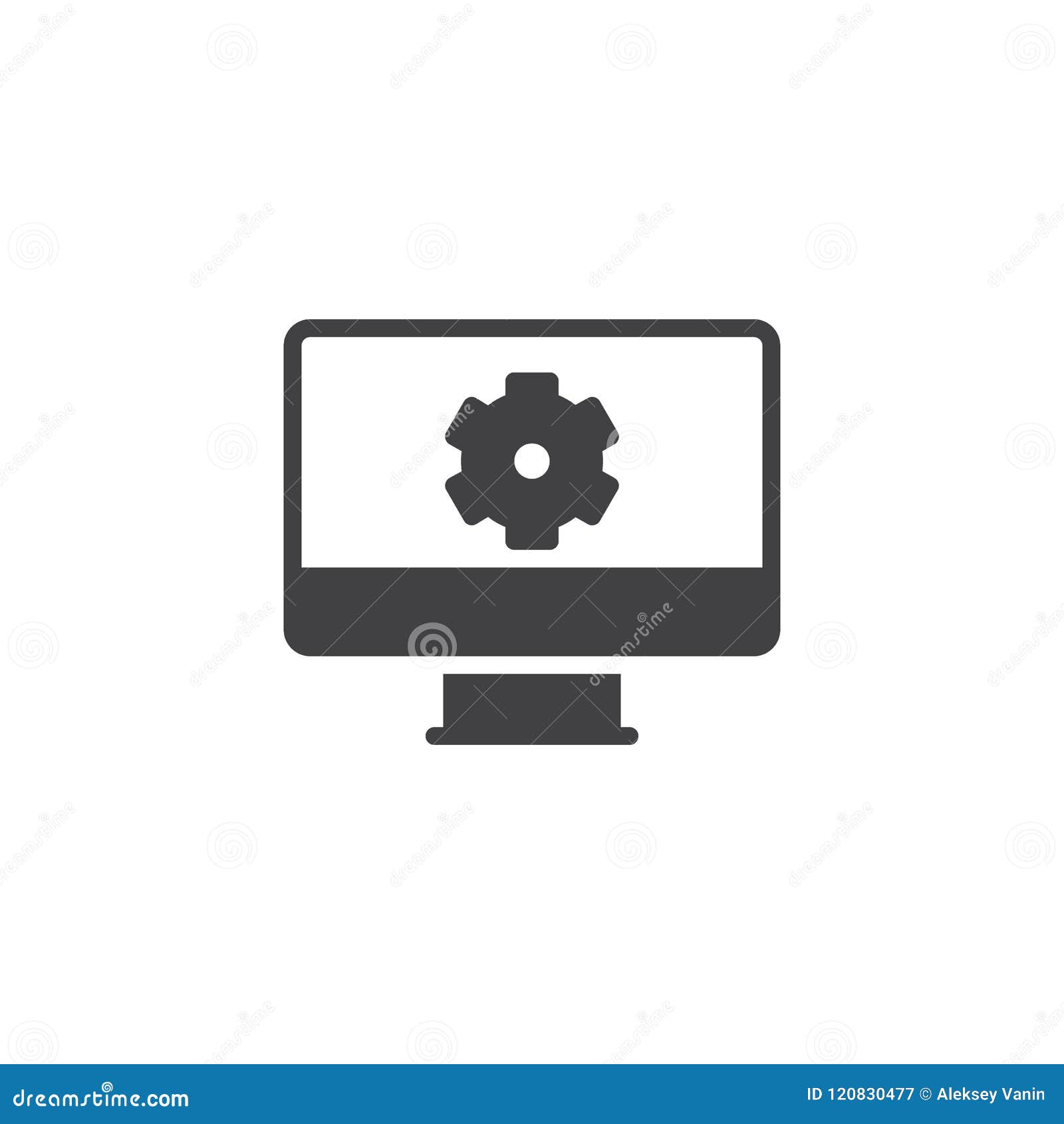 Computer Settings Vector Icon Stock Vector - Illustration of glyph ...