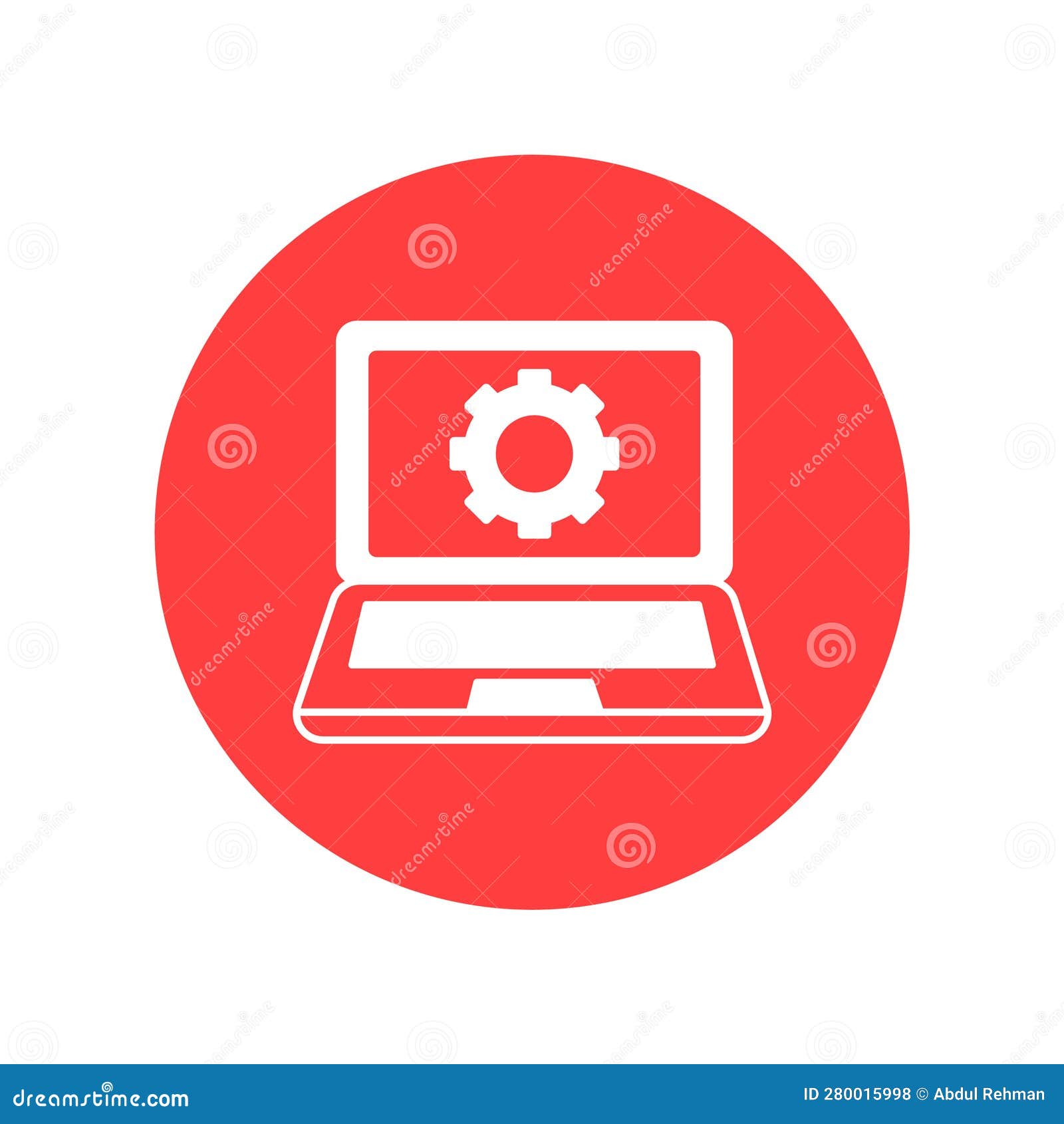 Computer Settings Vector Icon with Trendy Background Colors that Can ...