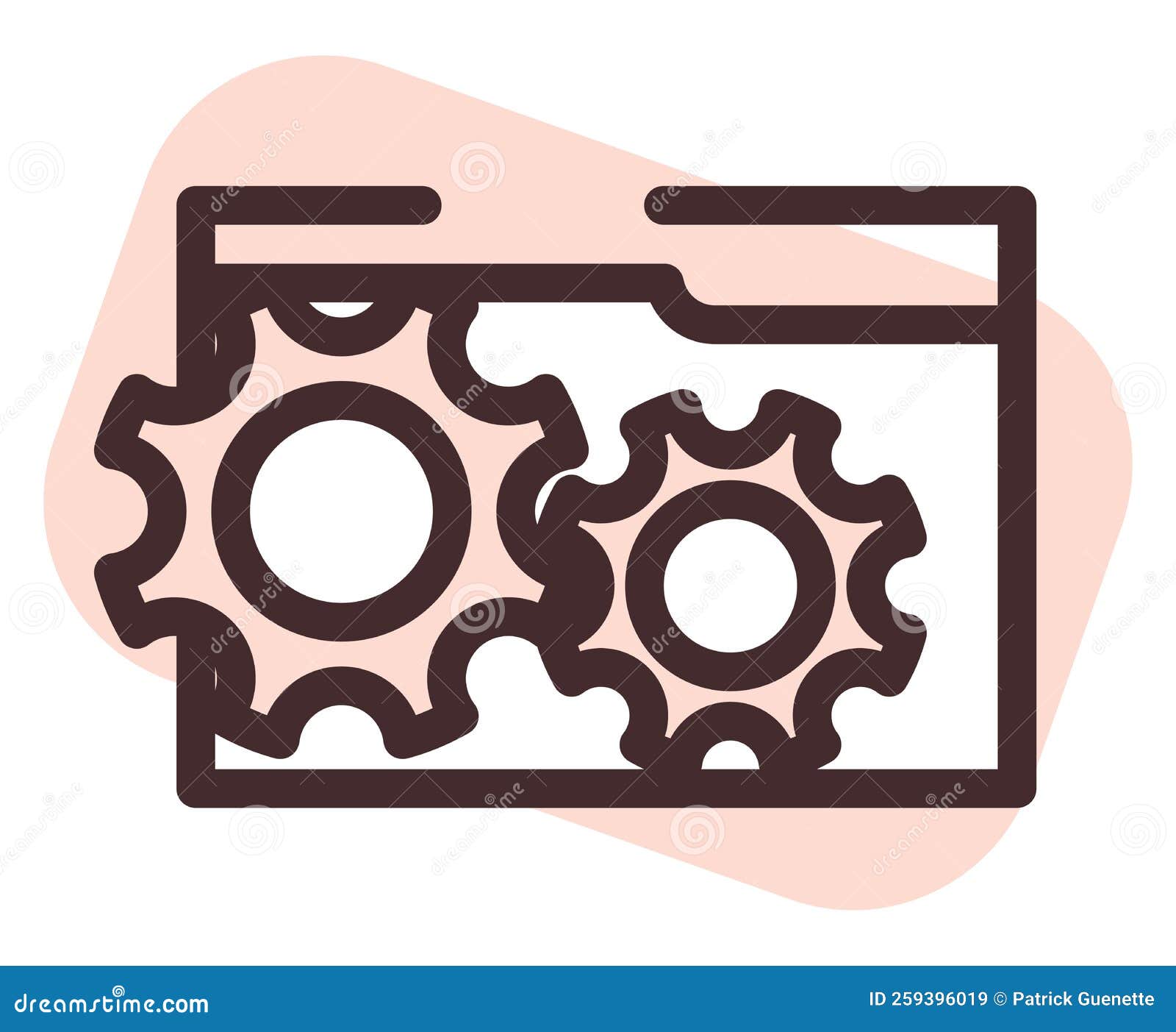 Computer setup, icon stock vector. Illustration of button - 259396019