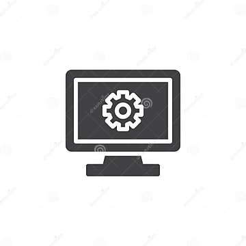 Computer setup vector icon stock vector. Illustration of service ...