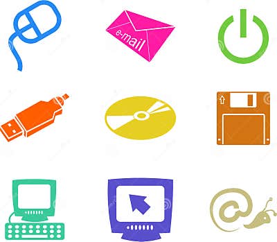 Computer shapes stock illustration. Illustration of power - 5503123