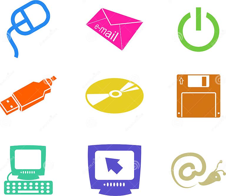 Computer shapes stock illustration. Illustration of power - 5503123