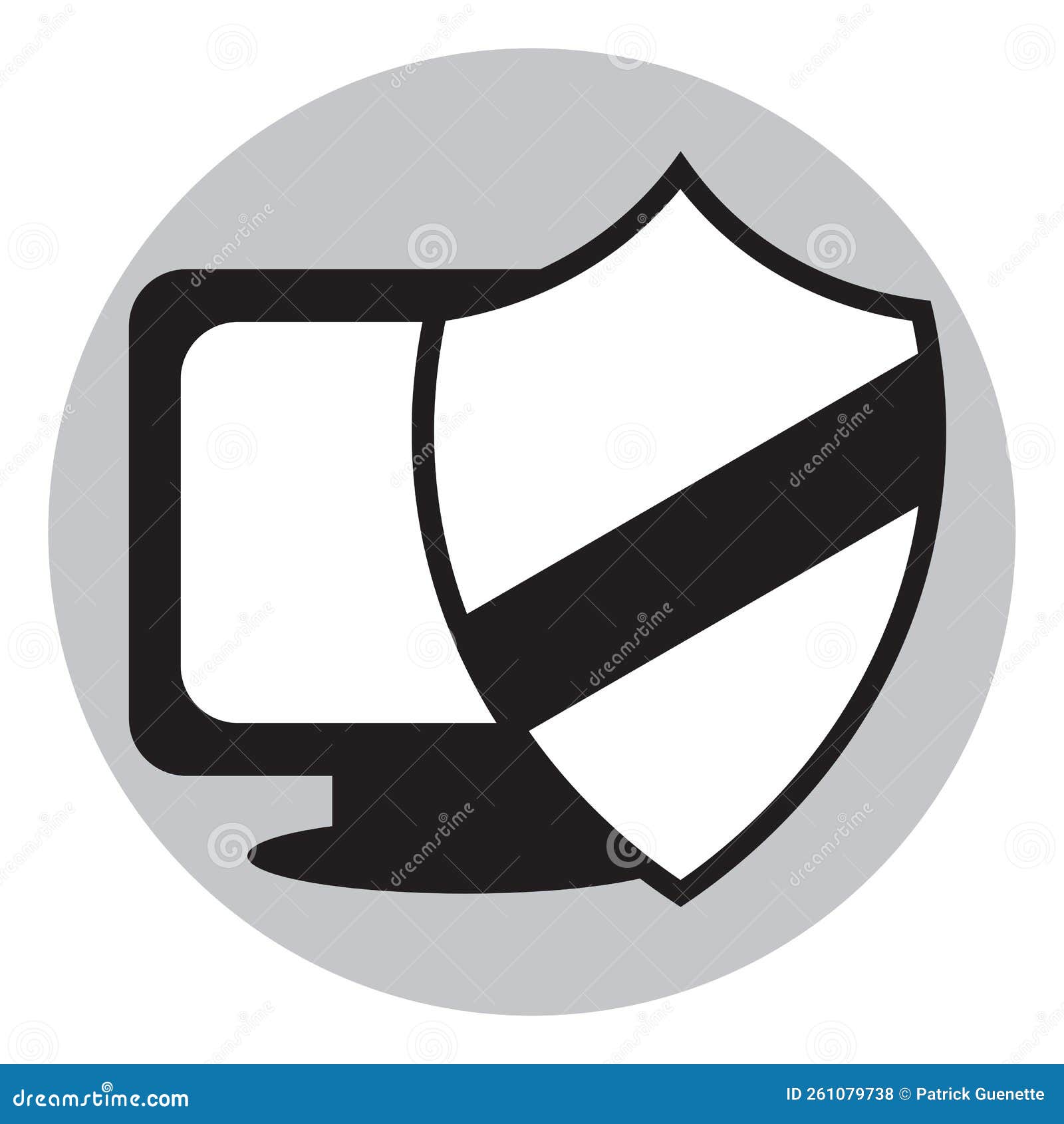 Computer Shield Protection, Icon Stock Vector - Illustration of ...