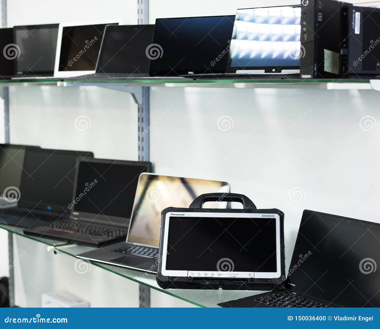 Computer Shop, Laptop, Concept Pc Editorial Image - Image of shelf ...