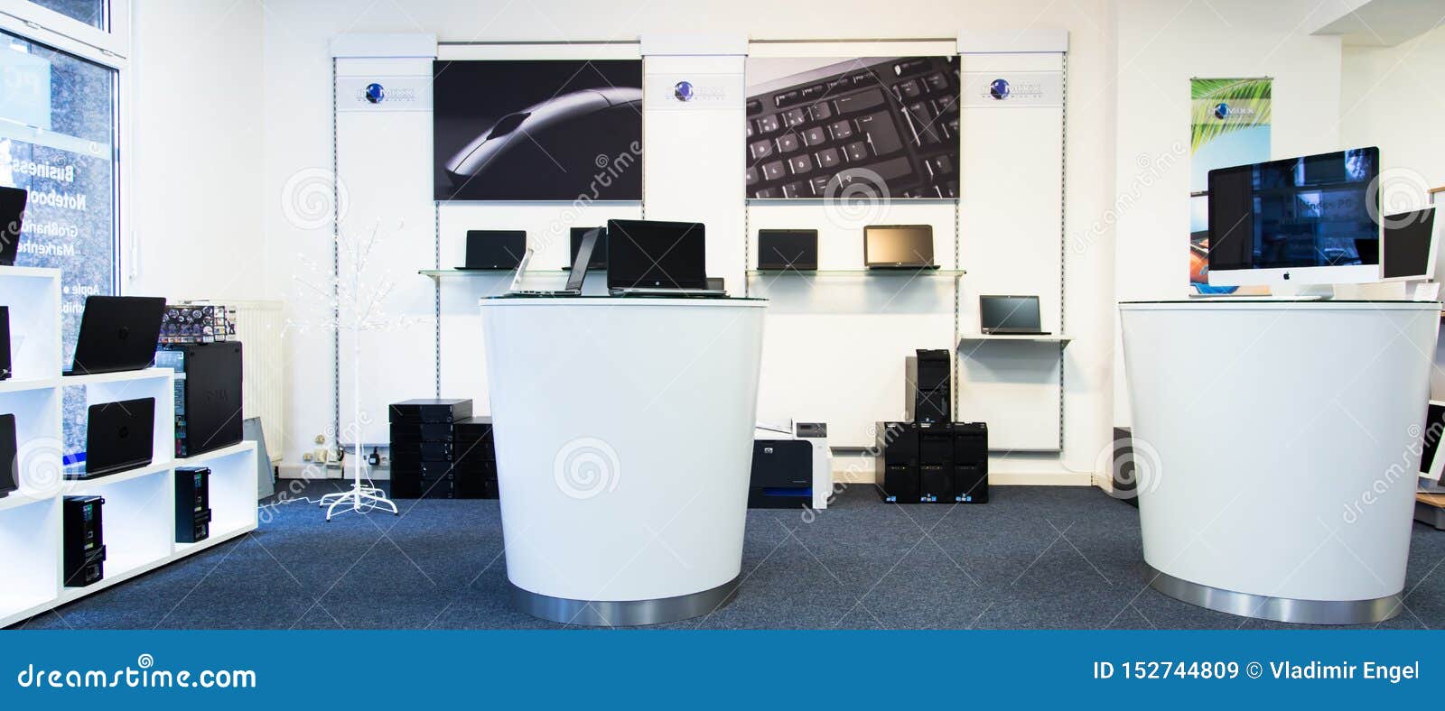 Computer Shop, Laptop, Concept Business Stock Image - Image of store ...