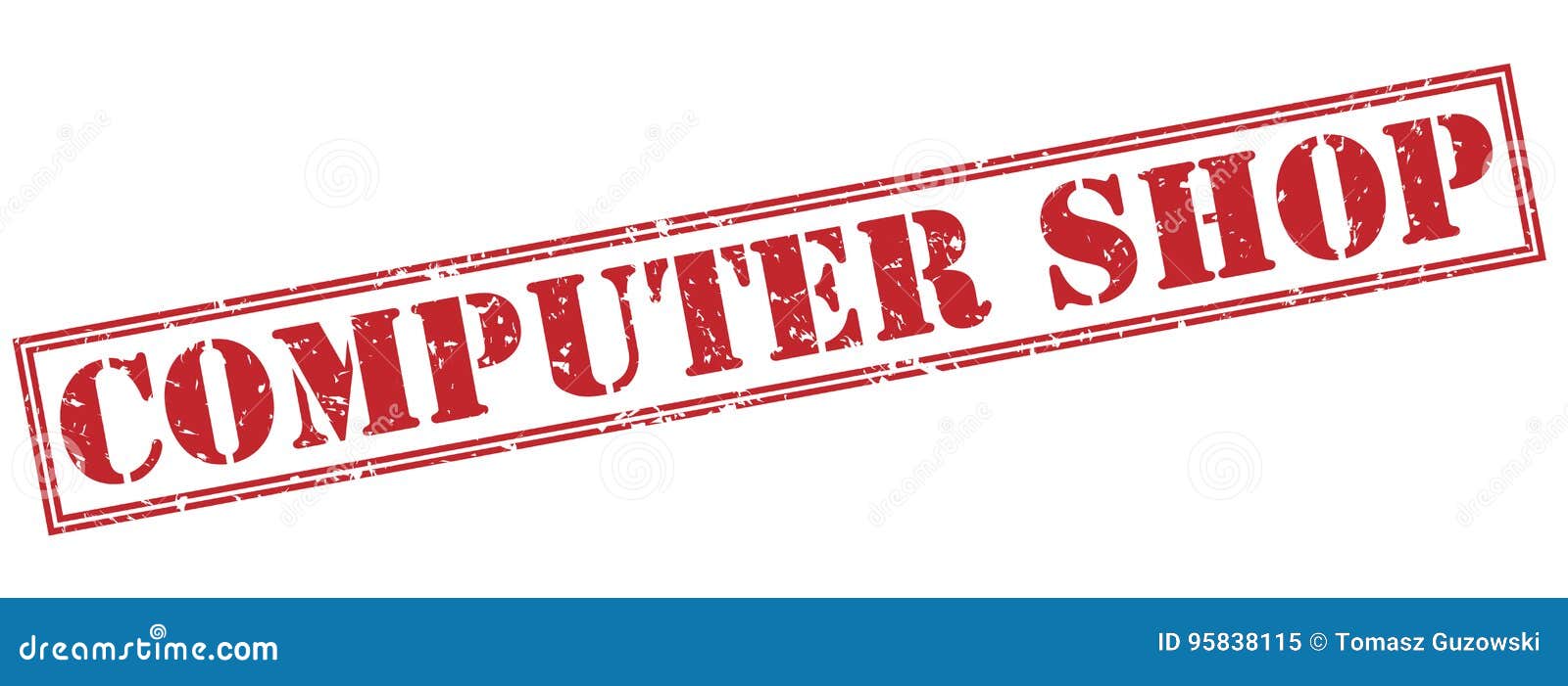Computer shop red stamp stock illustration. Illustration of sticker ...
