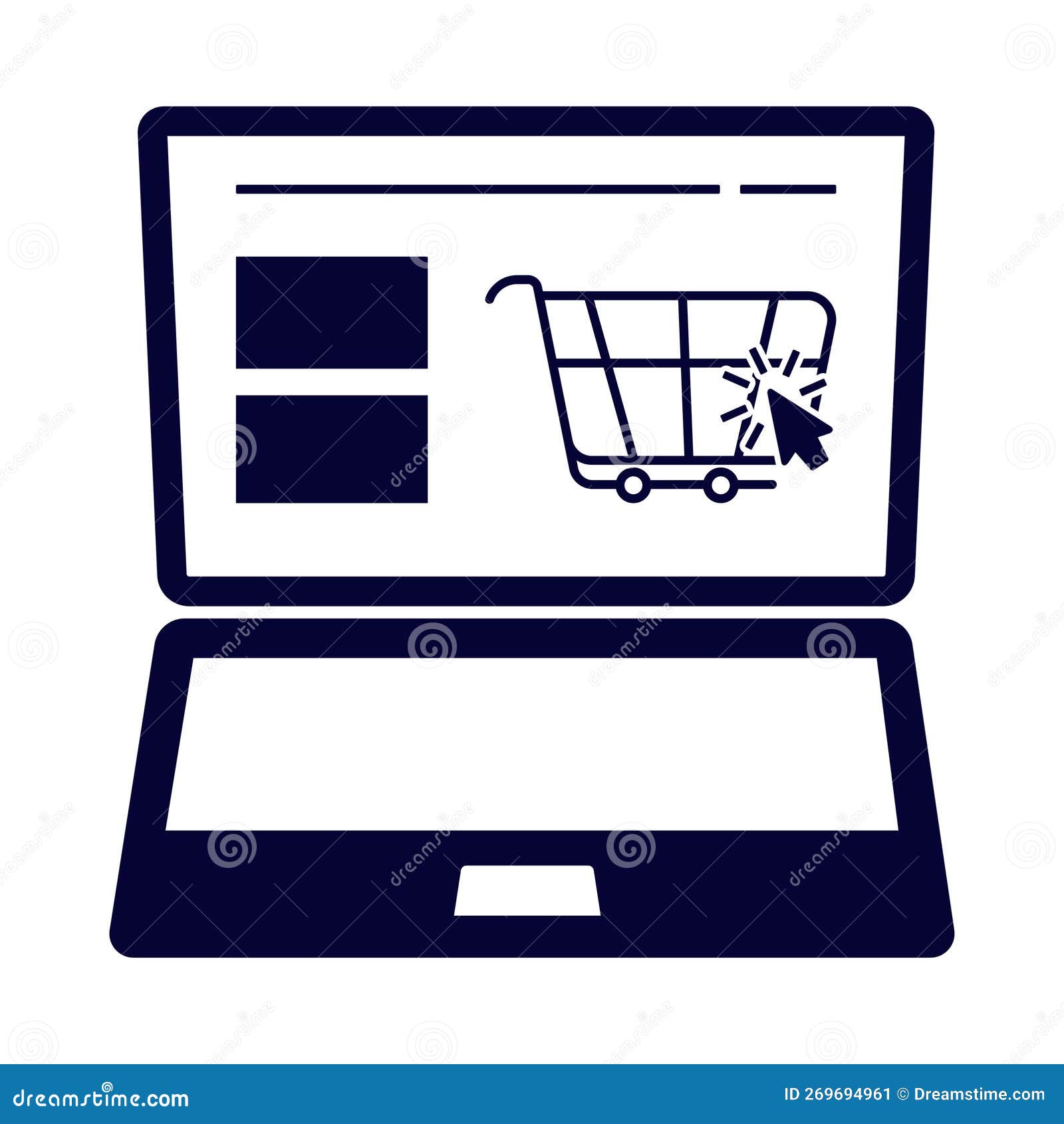 Computer , Shopping Cart, Cursor, Online Shopping Icon Stock Vector ...