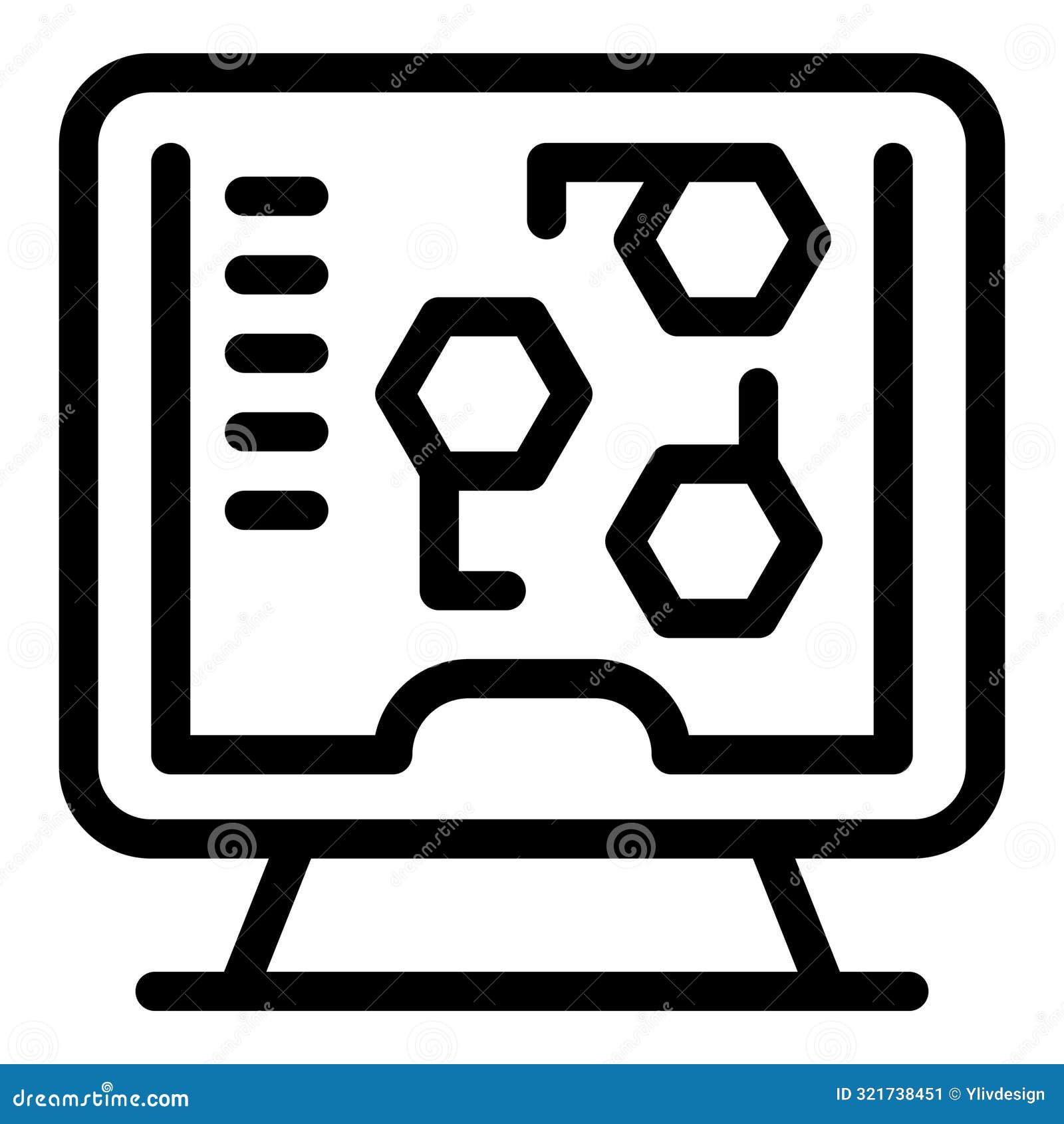 Computer Showing Chemical Compounds, Chemistry Research and Development ...