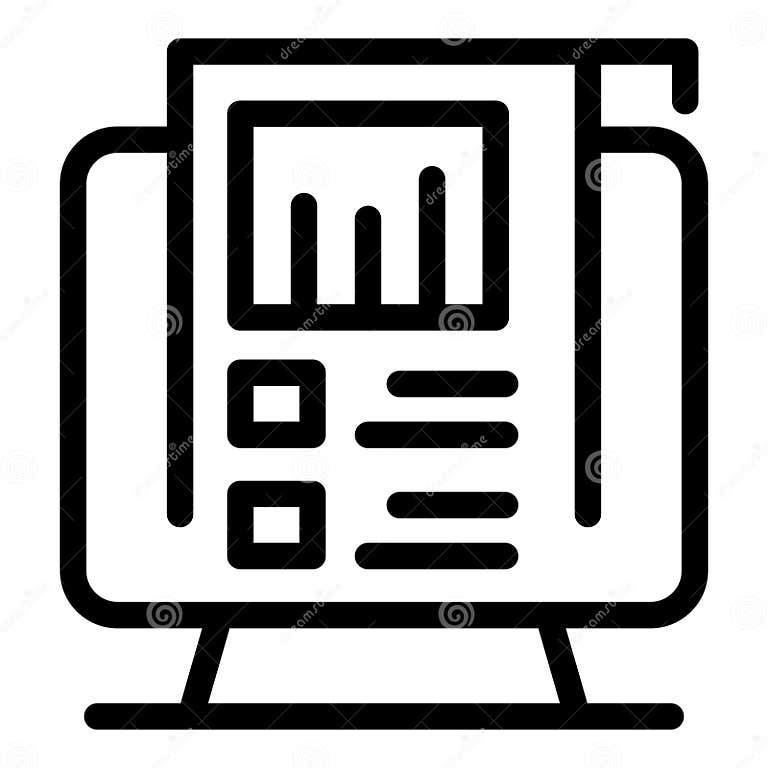 Computer Showing Graph and Charts for Business Analysis Stock Vector ...