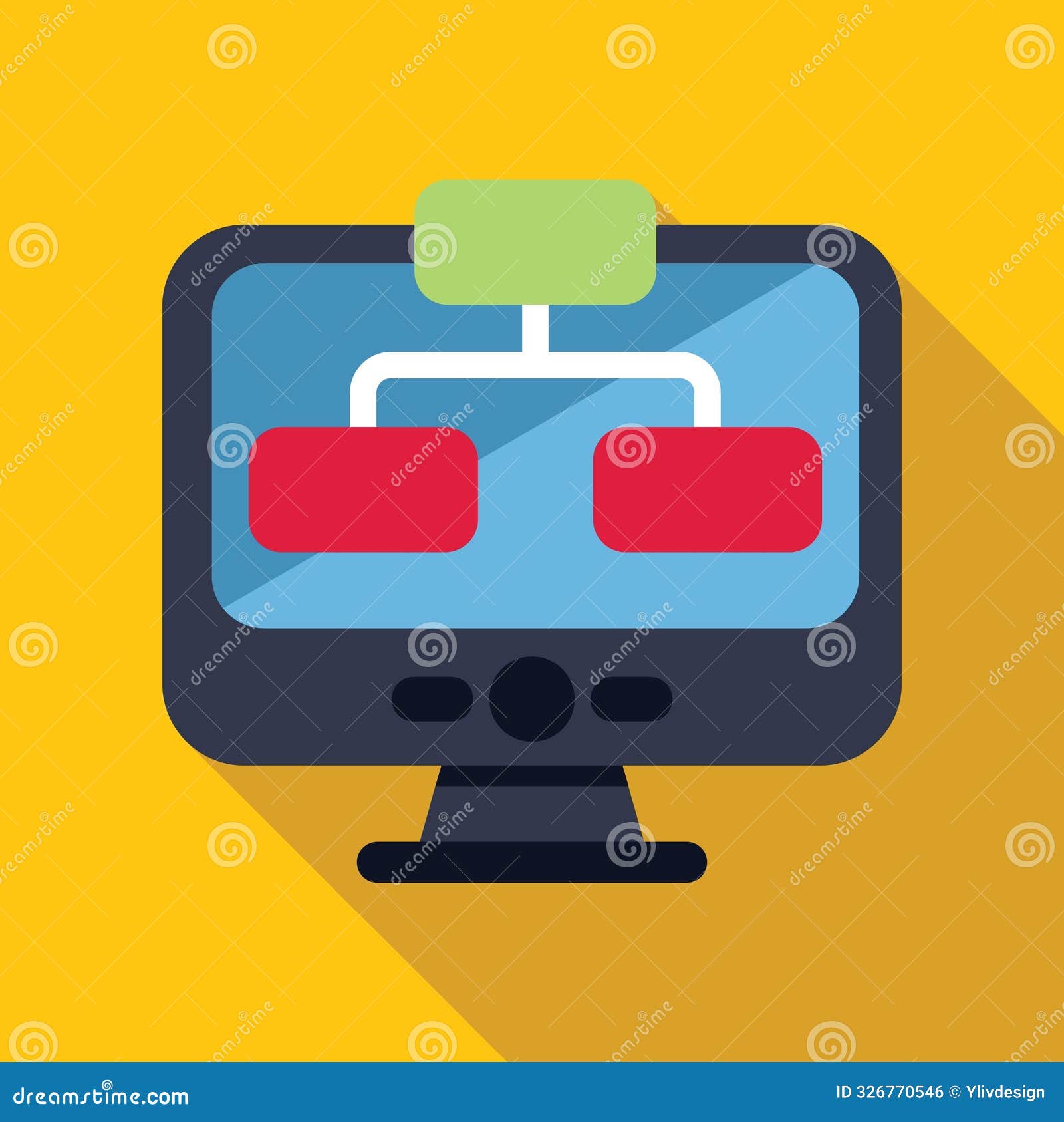 Computer Showing Local Area Network Diagram Icon Stock Illustration ...