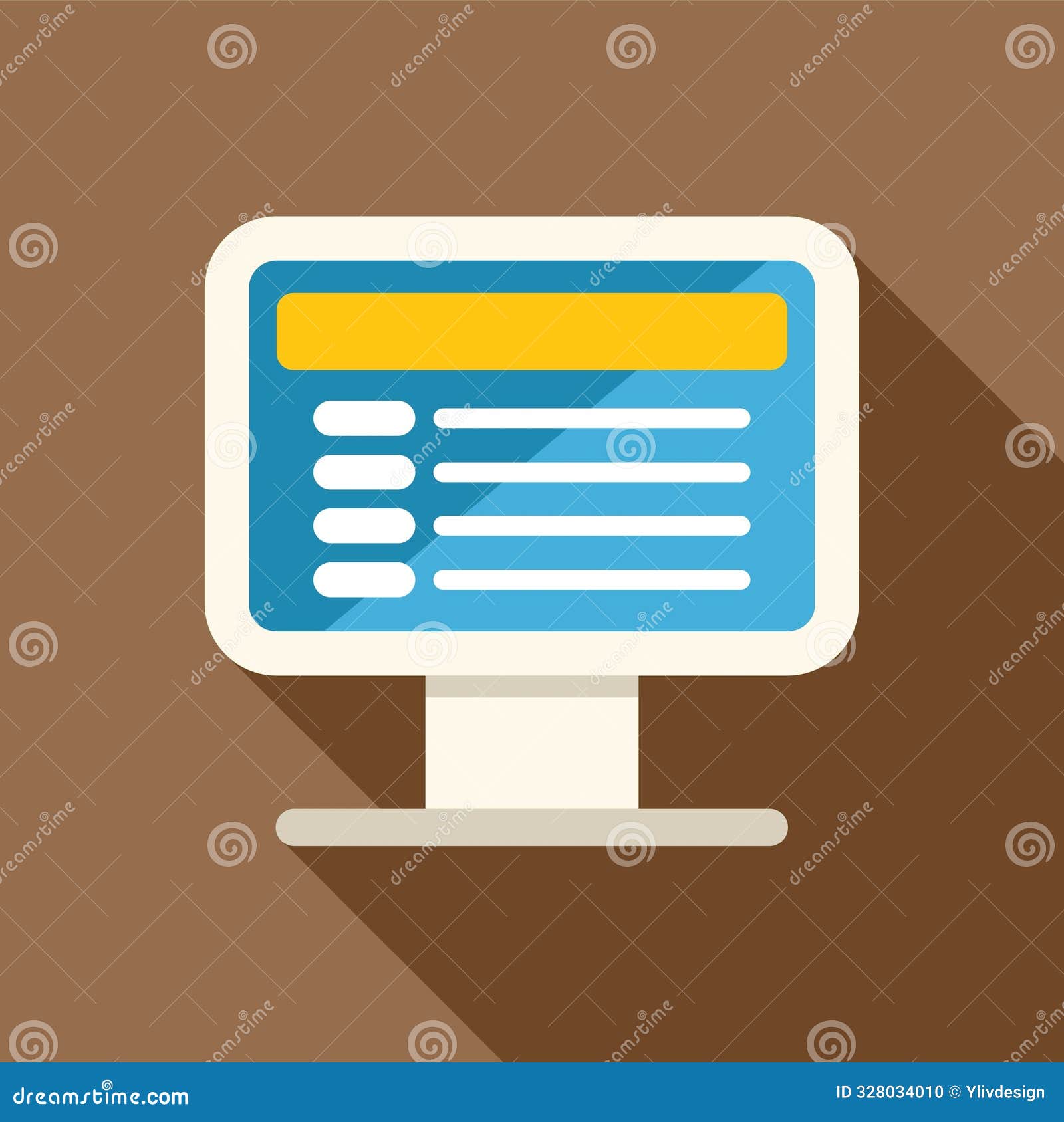 Computer Showing Scheduling Software with Blank Header for Your Text ...