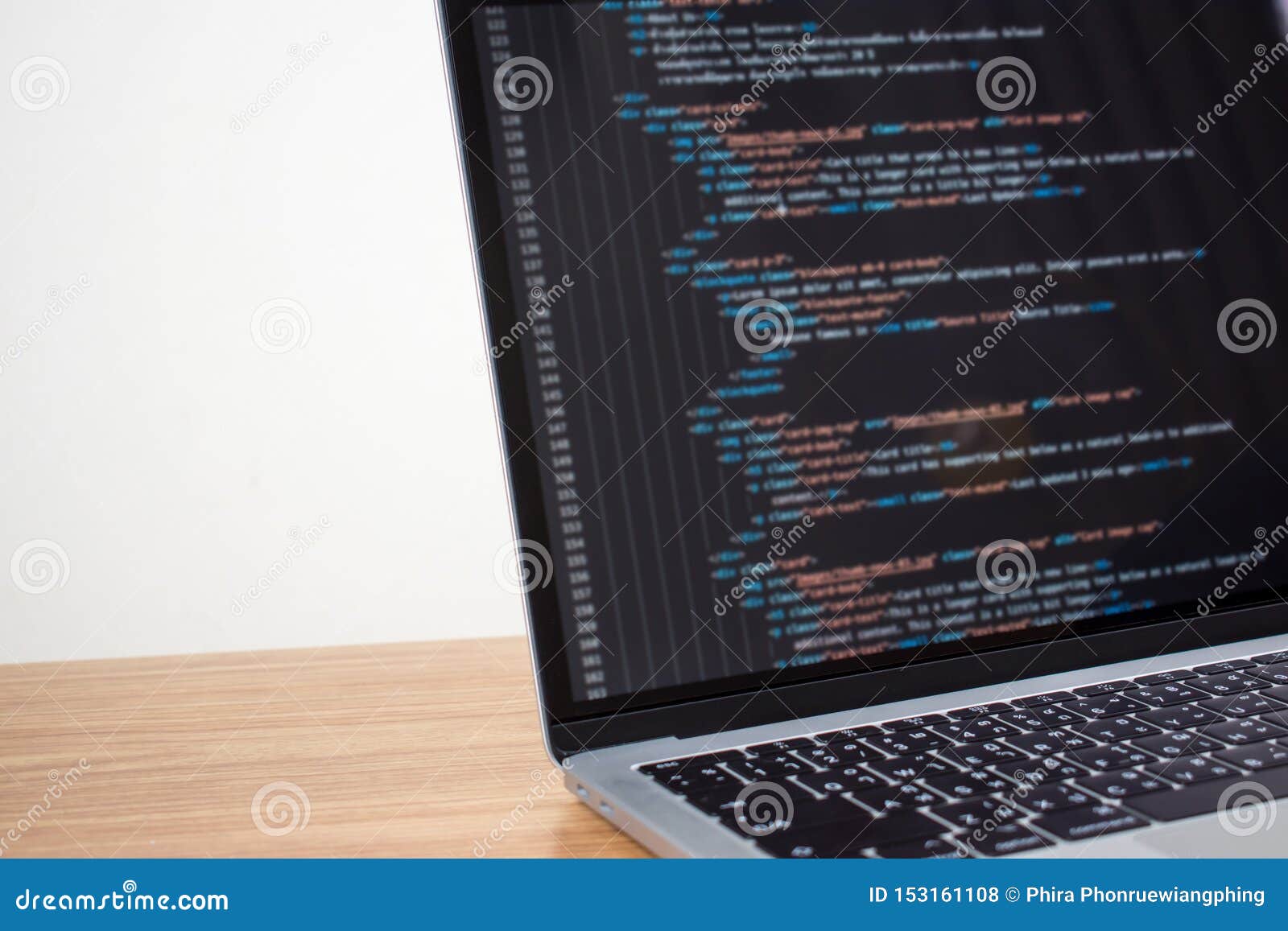 Computer Showing Software Programming Code. Developing Concepts Stock ...