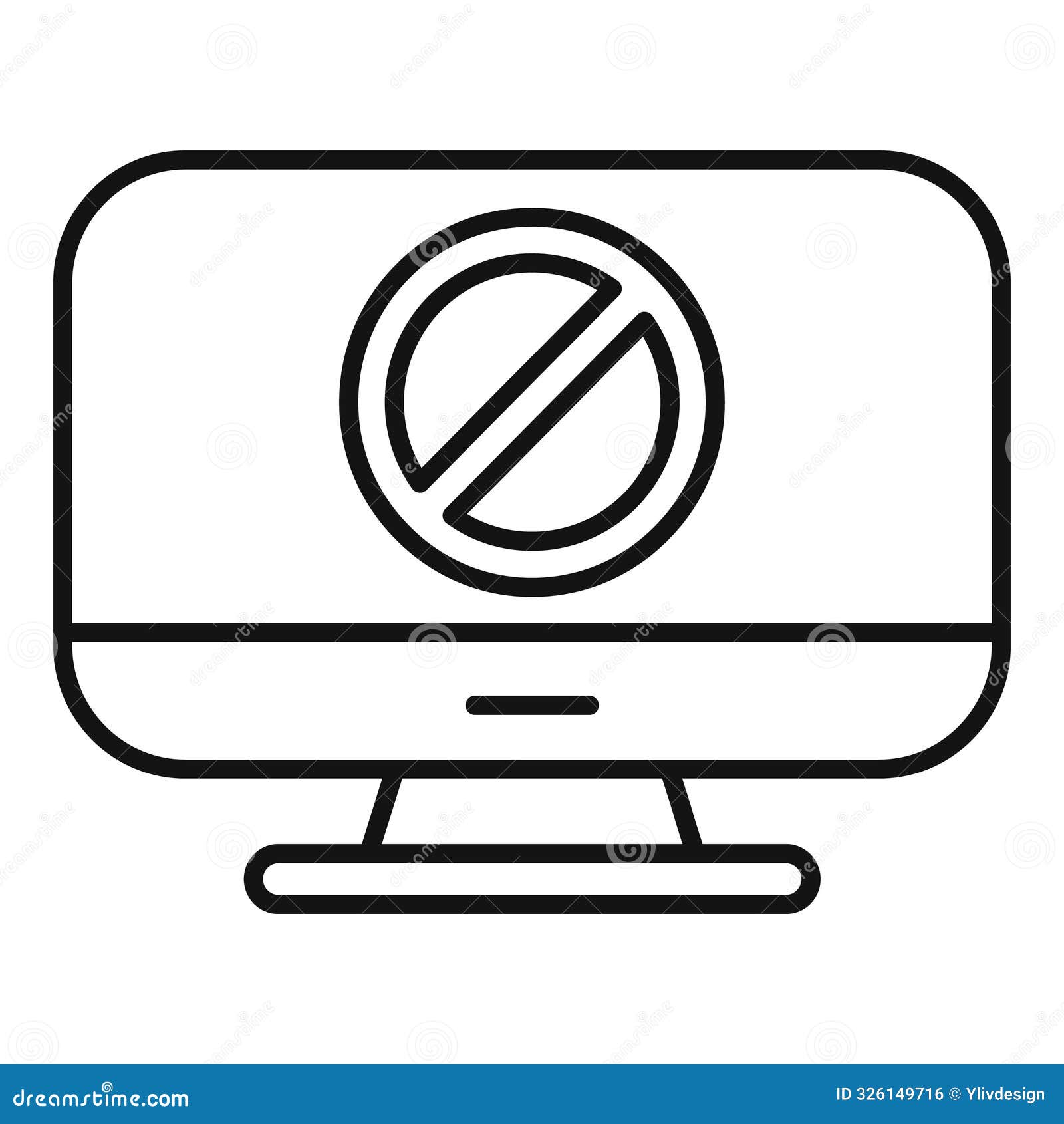 Computer Showing Stop Sign for Security Warning or System Error Stock ...