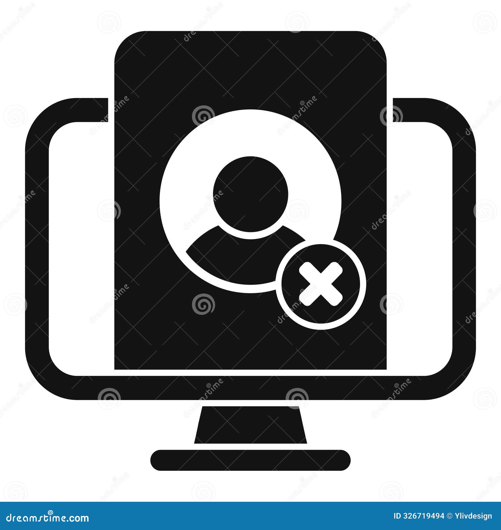 Computer Showing User Account Being Deleted Stock Illustration ...
