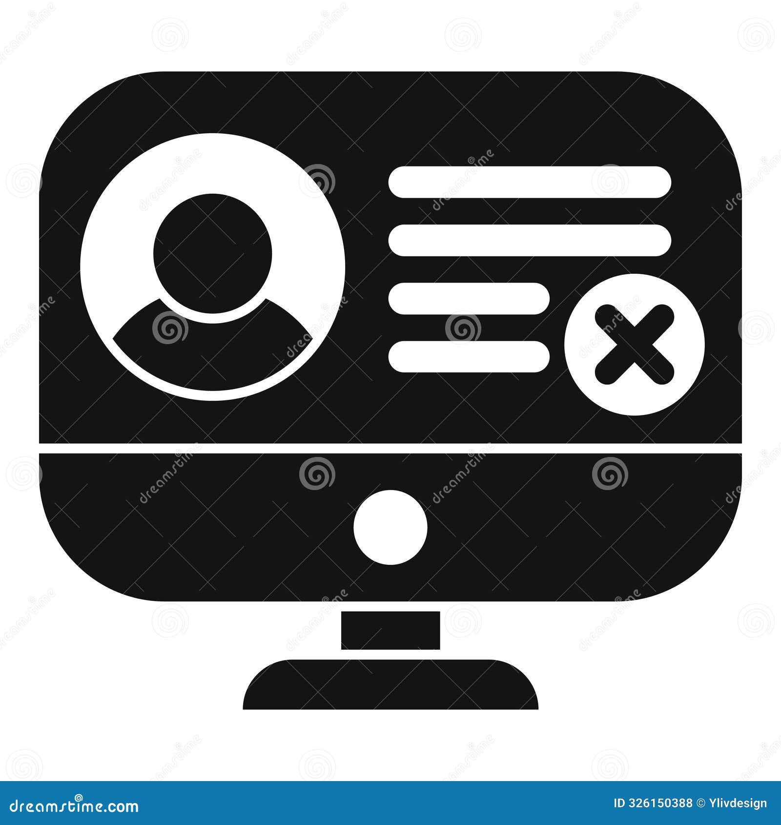 Computer Showing User Account Being Deleted Stock Illustration ...