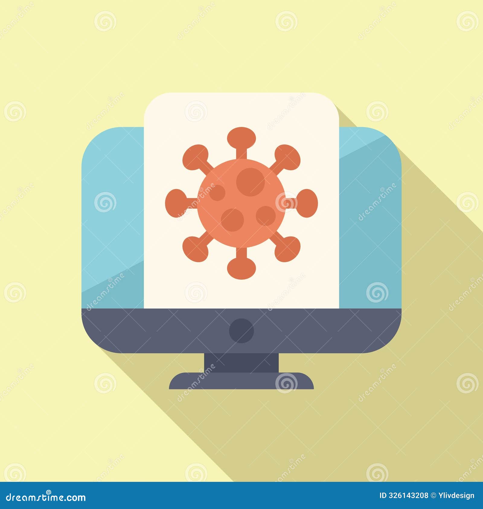 Computer Showing Virus on Screen Representing Online Virus Threat Stock ...