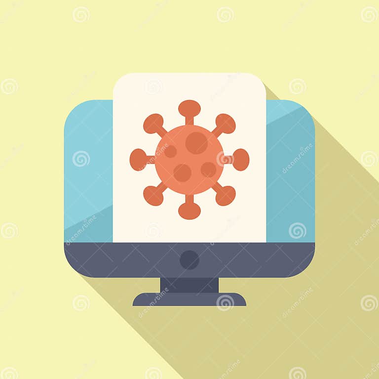 Computer Showing Virus on Screen Representing Online Virus Threat Stock ...