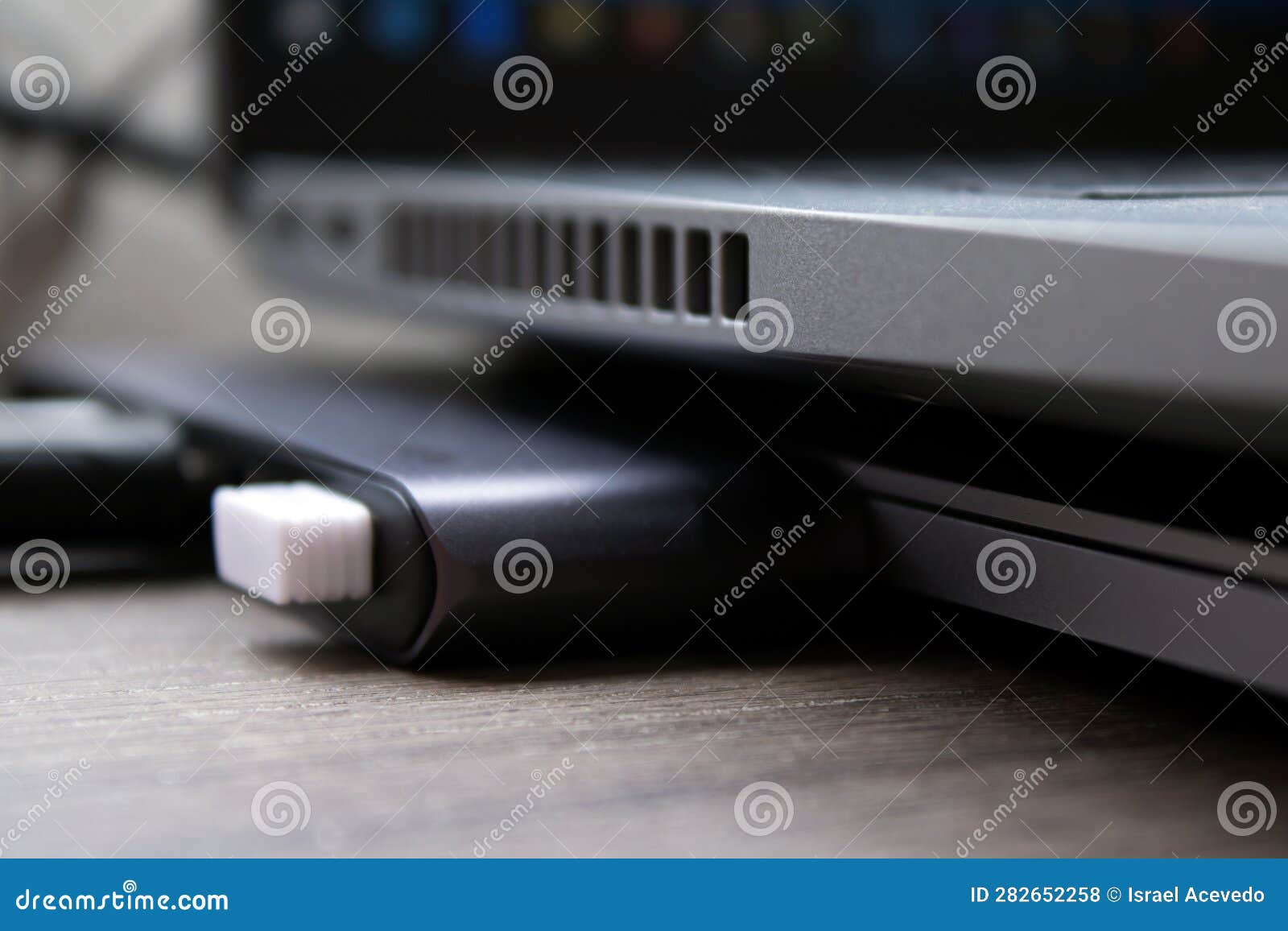Computer Side Showing Ventilation Area Stock Photo - Image of showing ...