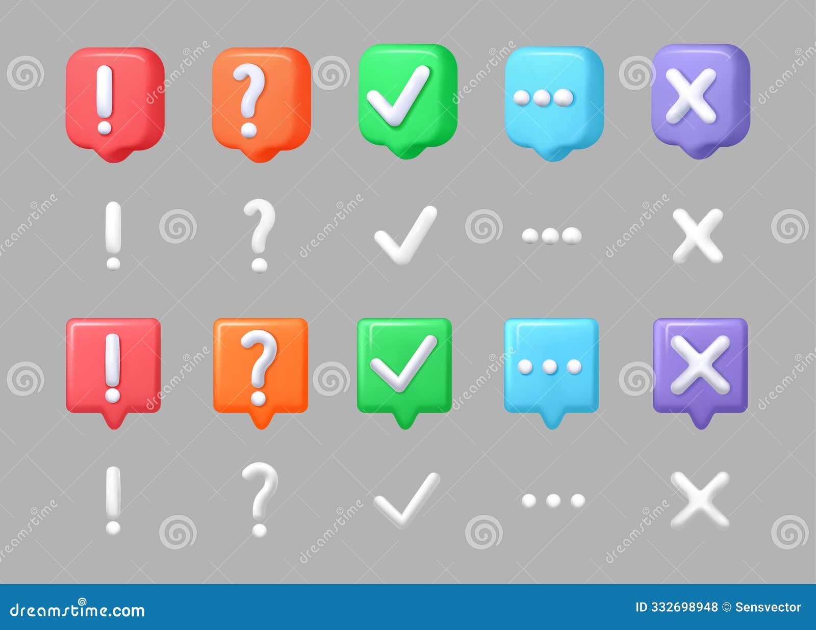 Computer Signs, Square Shaped 3d Badge Marks Stock Illustration ...