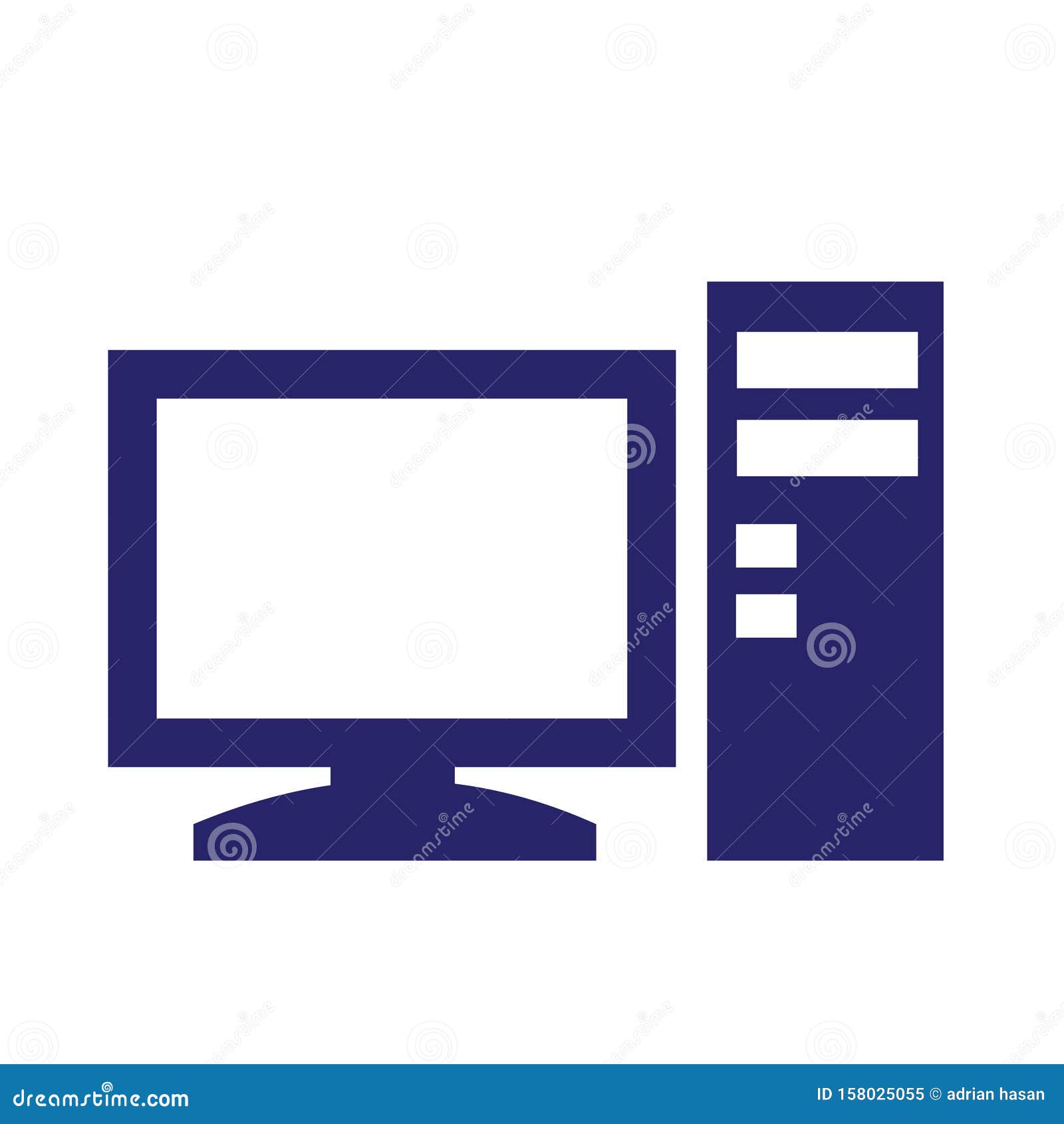 Computer Simpel Logo Icon Vector Ilustration Stock Vector ...