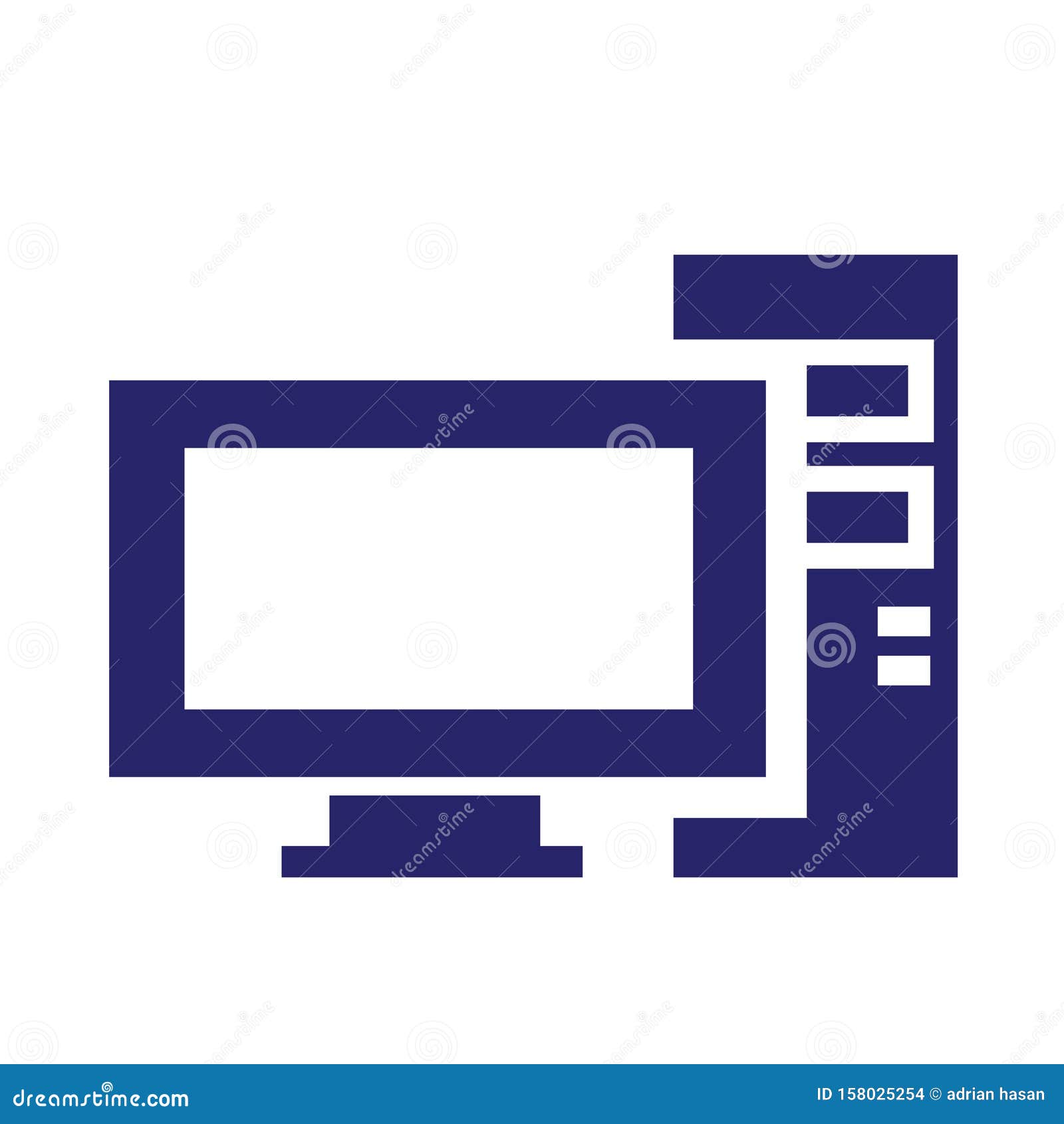 Computer Simpel Logo Icon Vector Ilustration Stock Vector ...