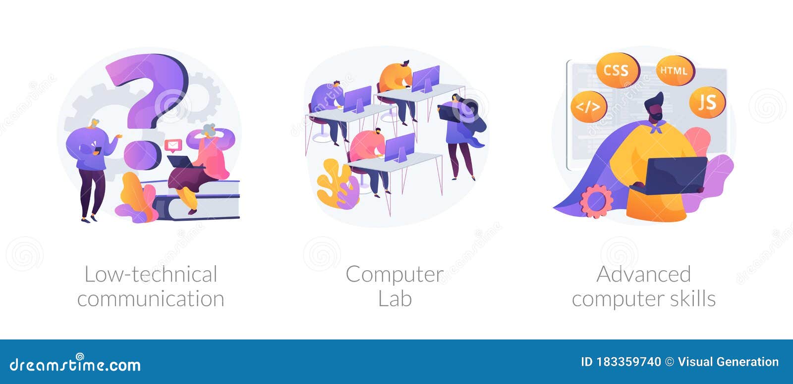 Computer Skills Requirement Abstract Concept Vector Illustrations ...