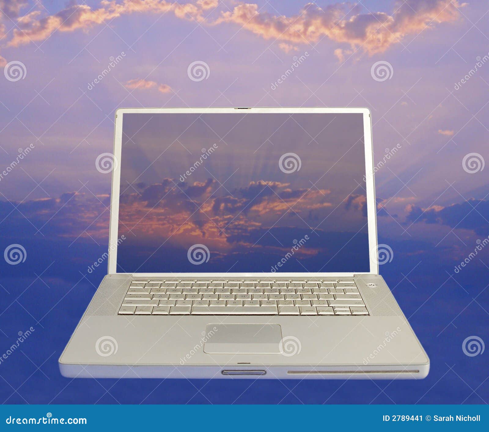 Computer in the sky 1 stock image. Image of connecting - 2789441