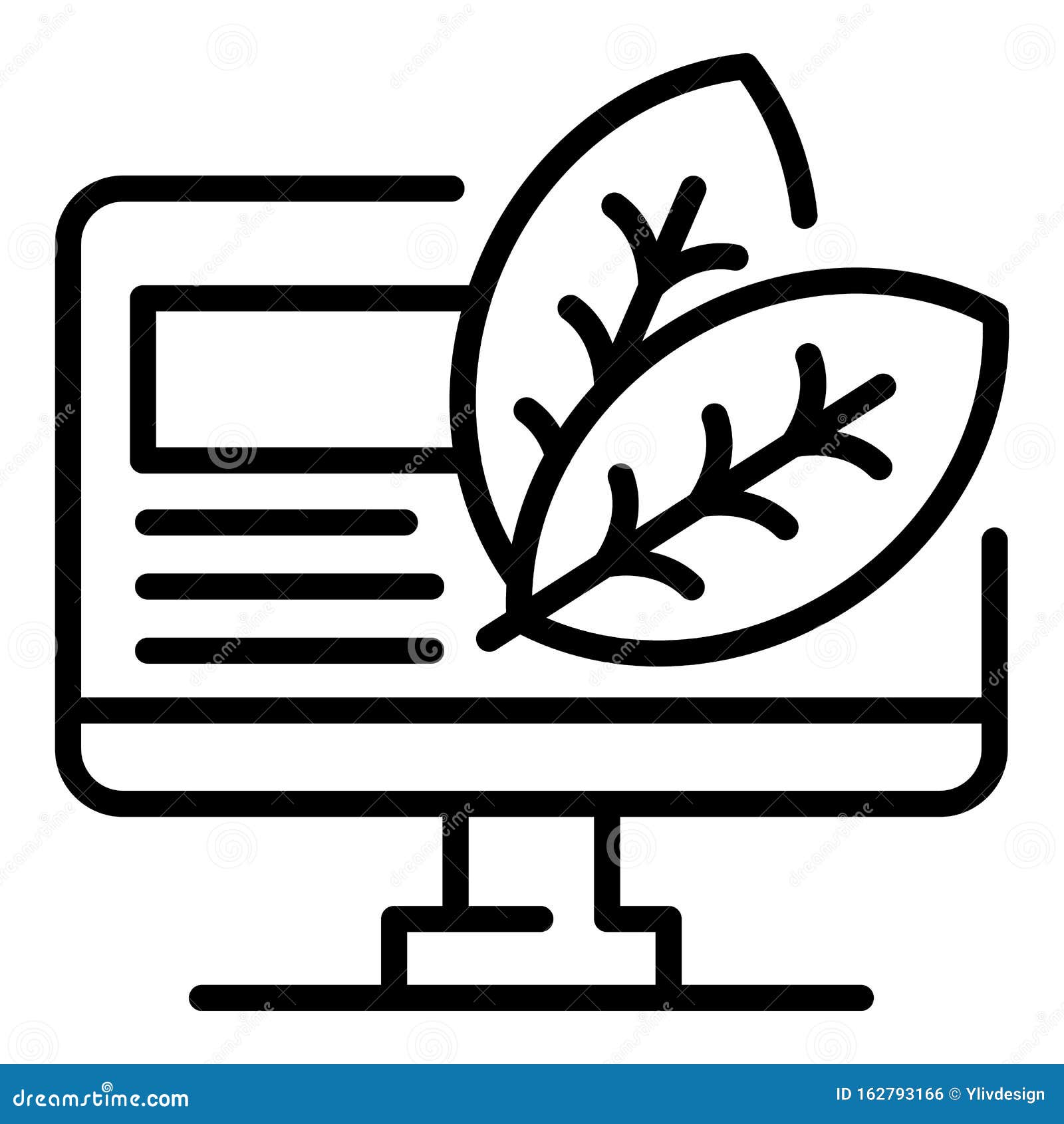Computer Smart Farm Icon, Outline Style Stock Vector - Illustration of ...