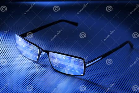 Computer Smart Eye Glasses Technology Stock Photo - Image of reader ...