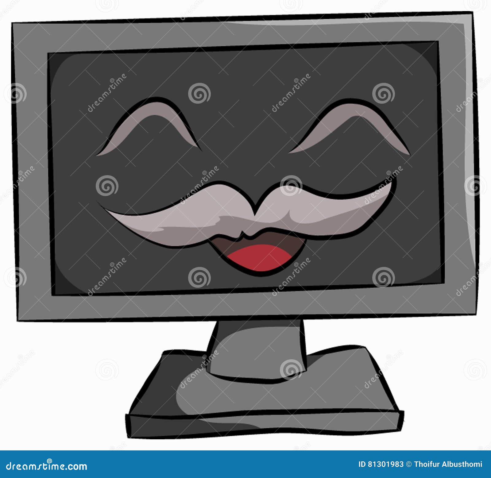 Computer smile stock illustration. Illustration of unique - 81301983